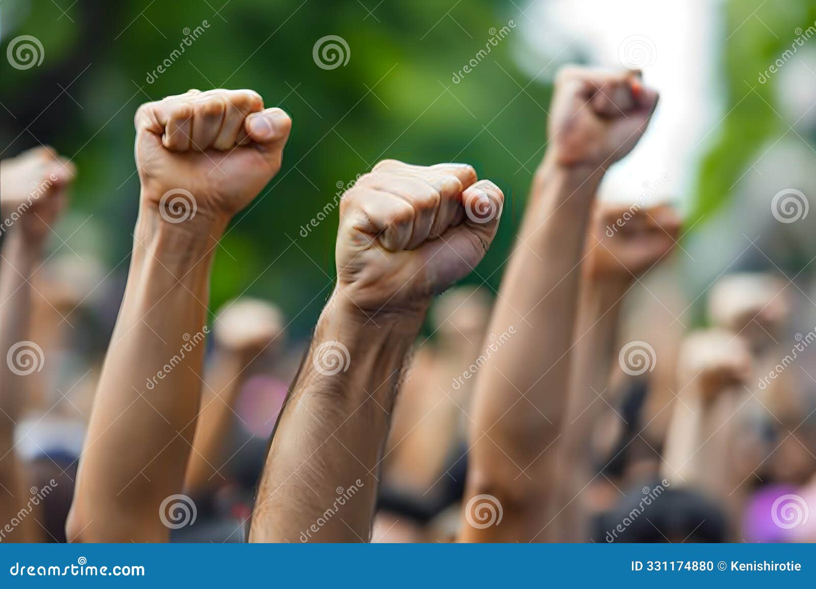 Fists Raised for Human Rights Stock Photo - Image of activism ...