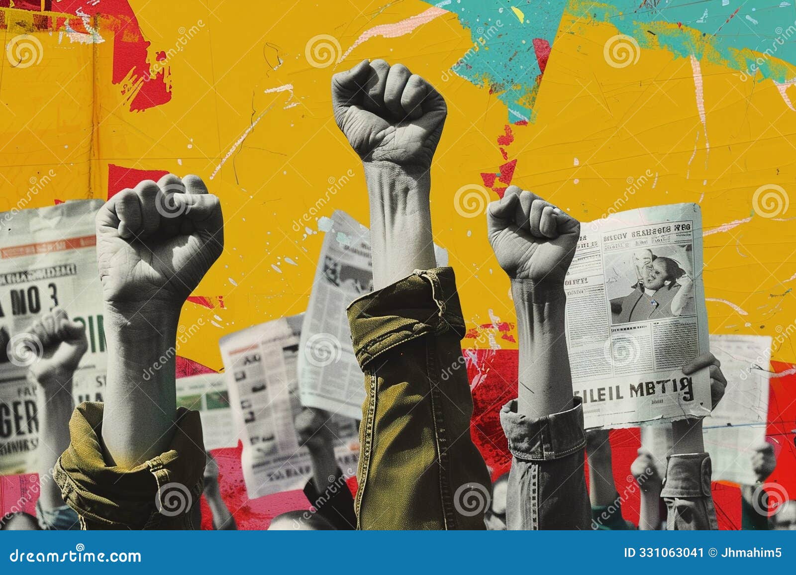 Fists of Resistance stock illustration. Illustration of unity - 331063041
