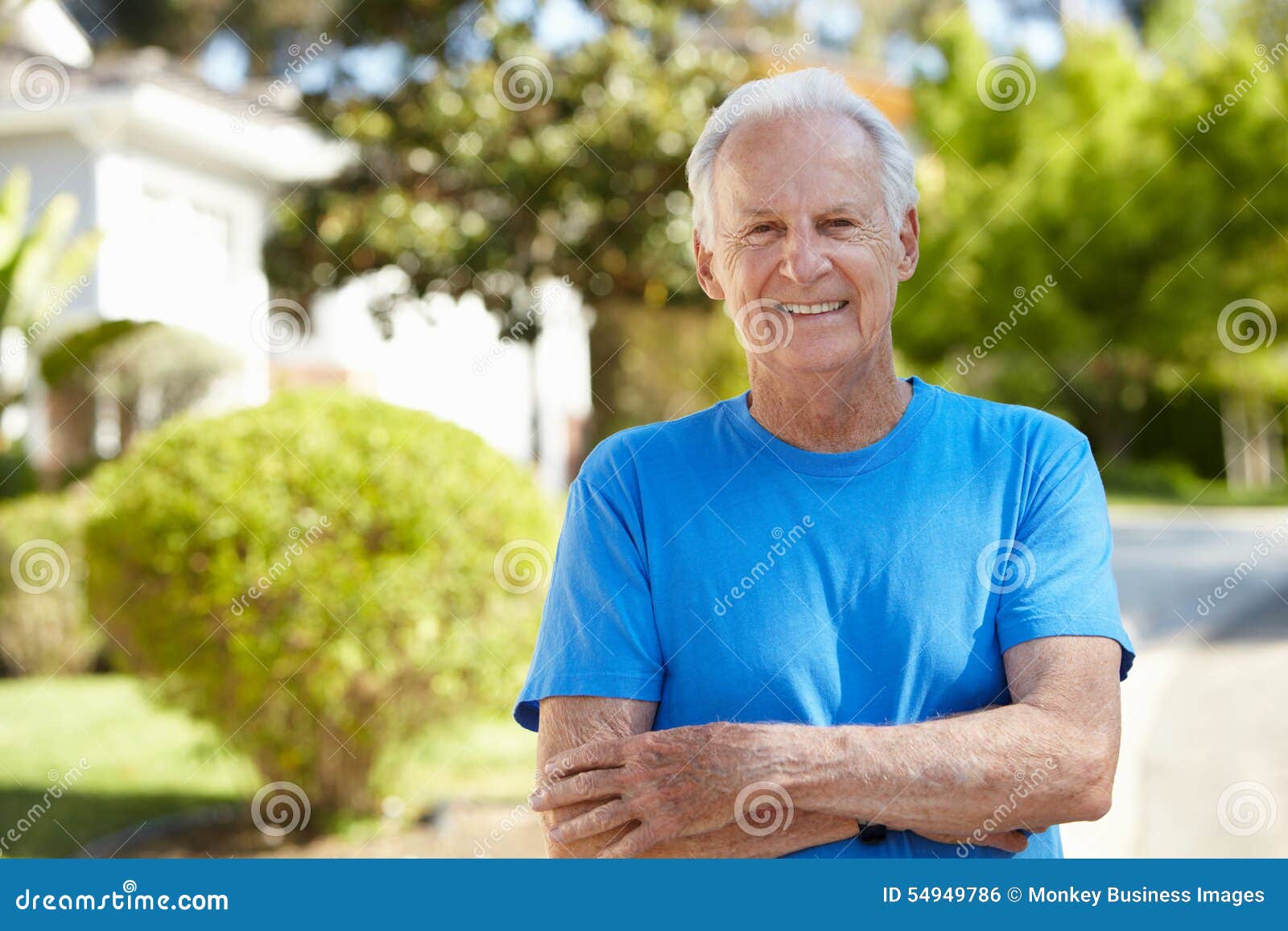 Fit, Active, Elderly Man Outdoors Stock Photo - Image of active ...