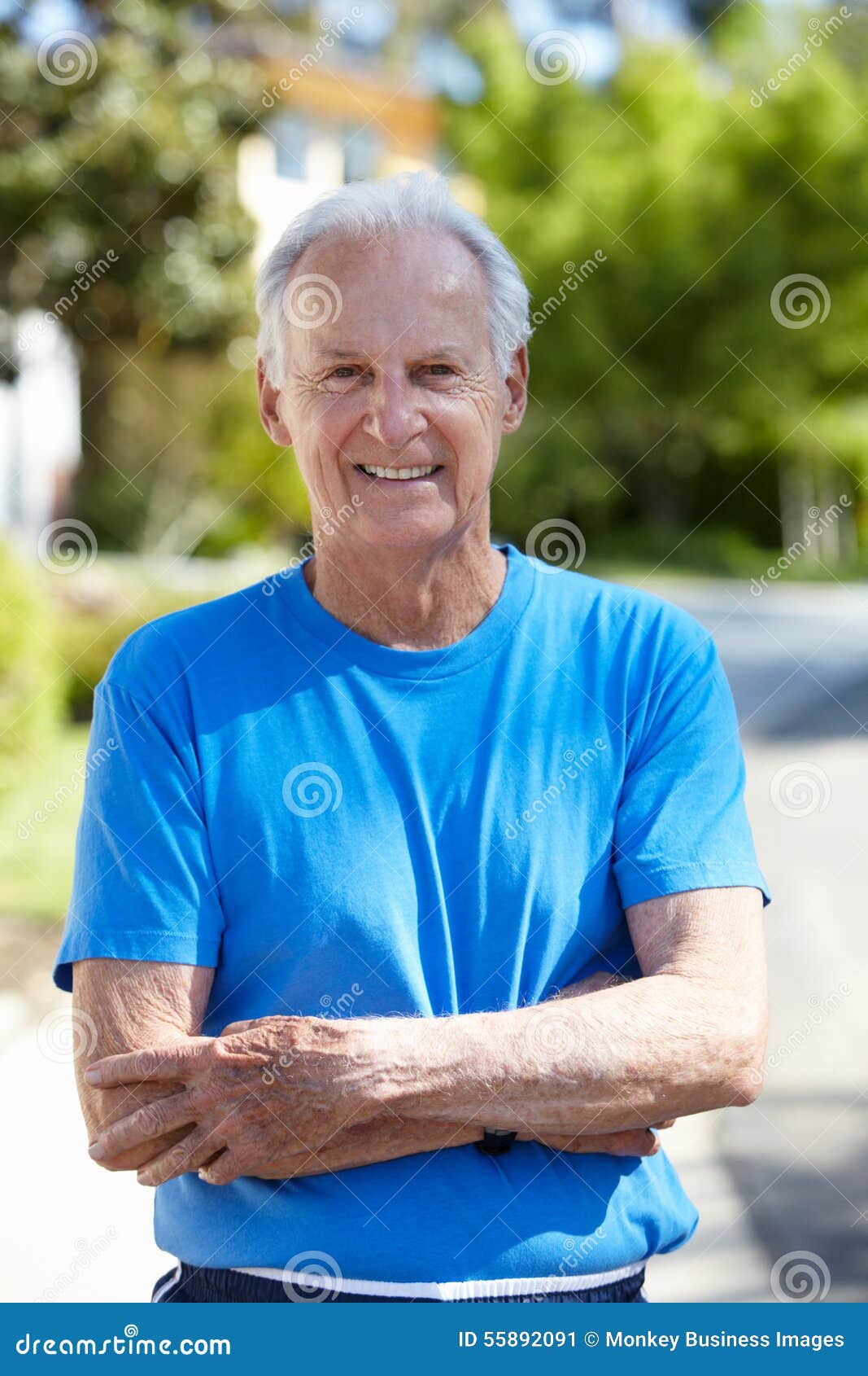 Fit, Active, Elderly Man Outdoors Stock Image - Image of mature, older ...