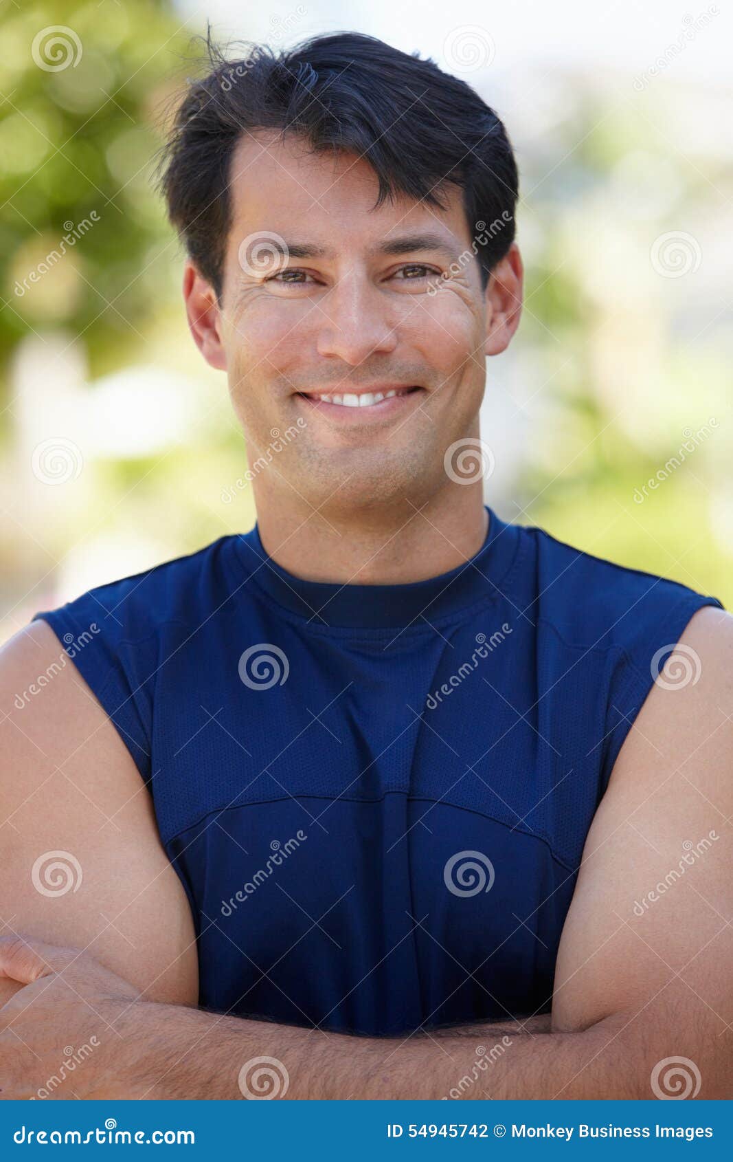 Fit, active man outdoors stock photo. Image of adult - 54945742
