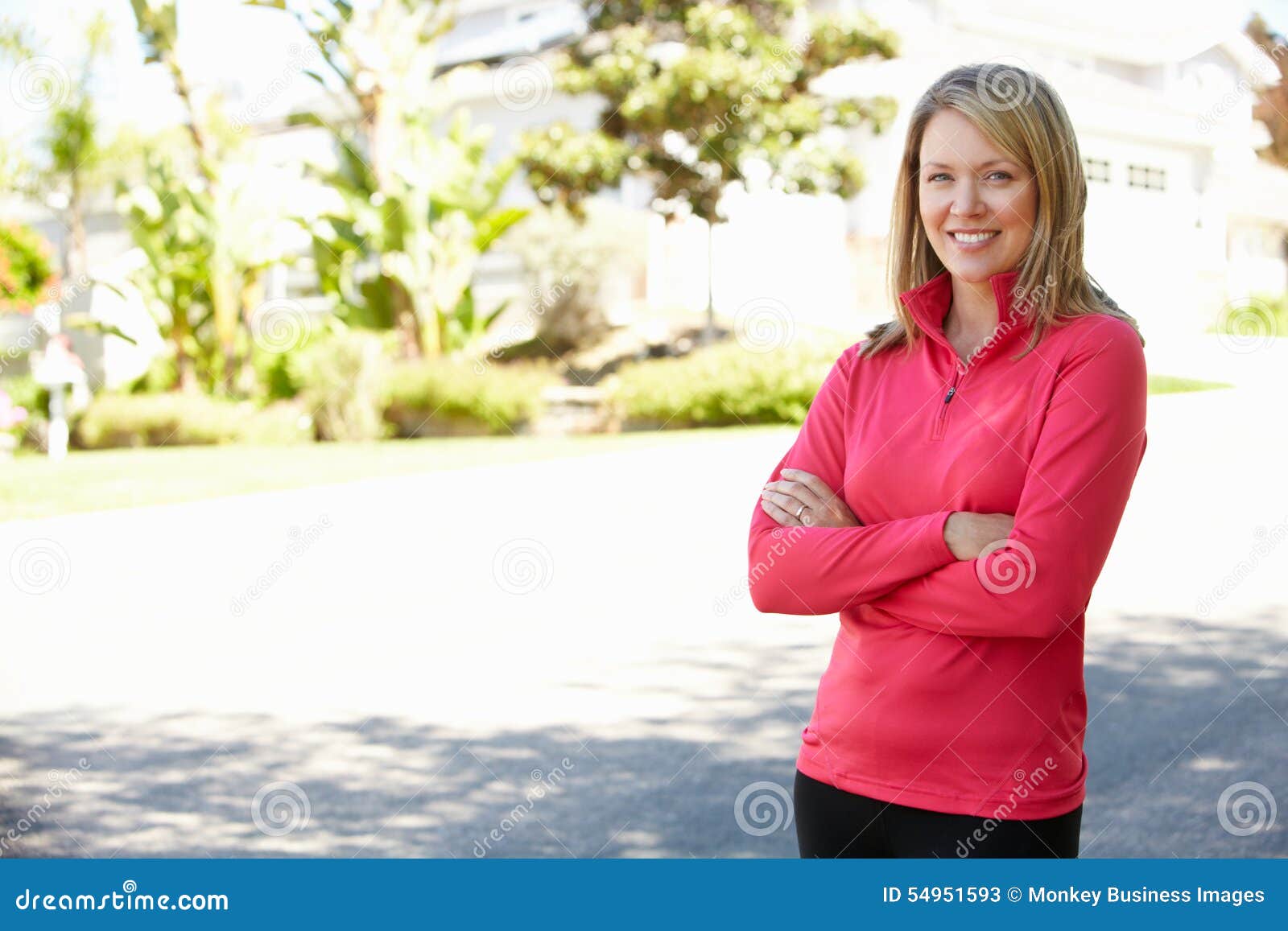 Fit, active woman outdoors stock image. Image of person - 54951593