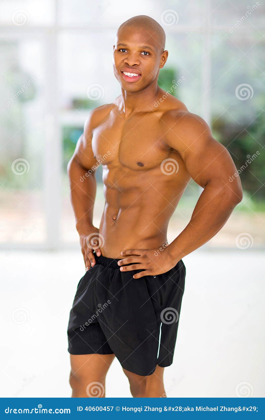 Fit african man stock image. Image of joyful, biceps - 40600457