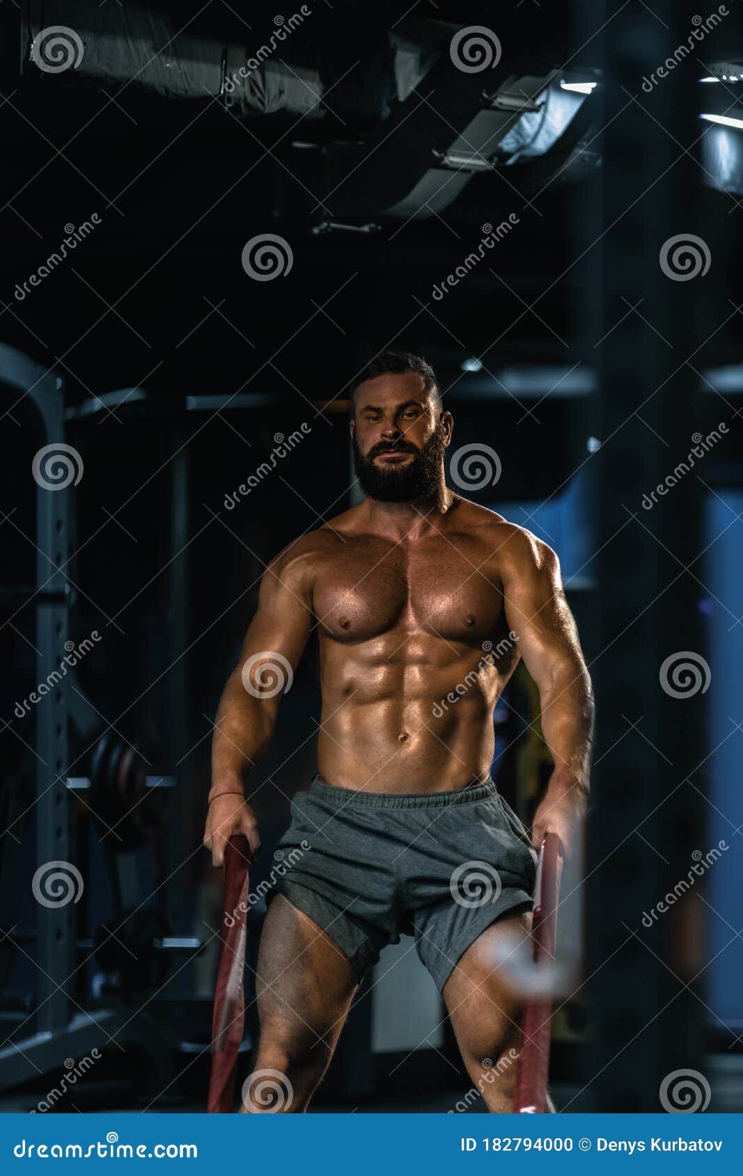 Functional Training with Rope Stock Photo - Image of biceps, caucasian ...