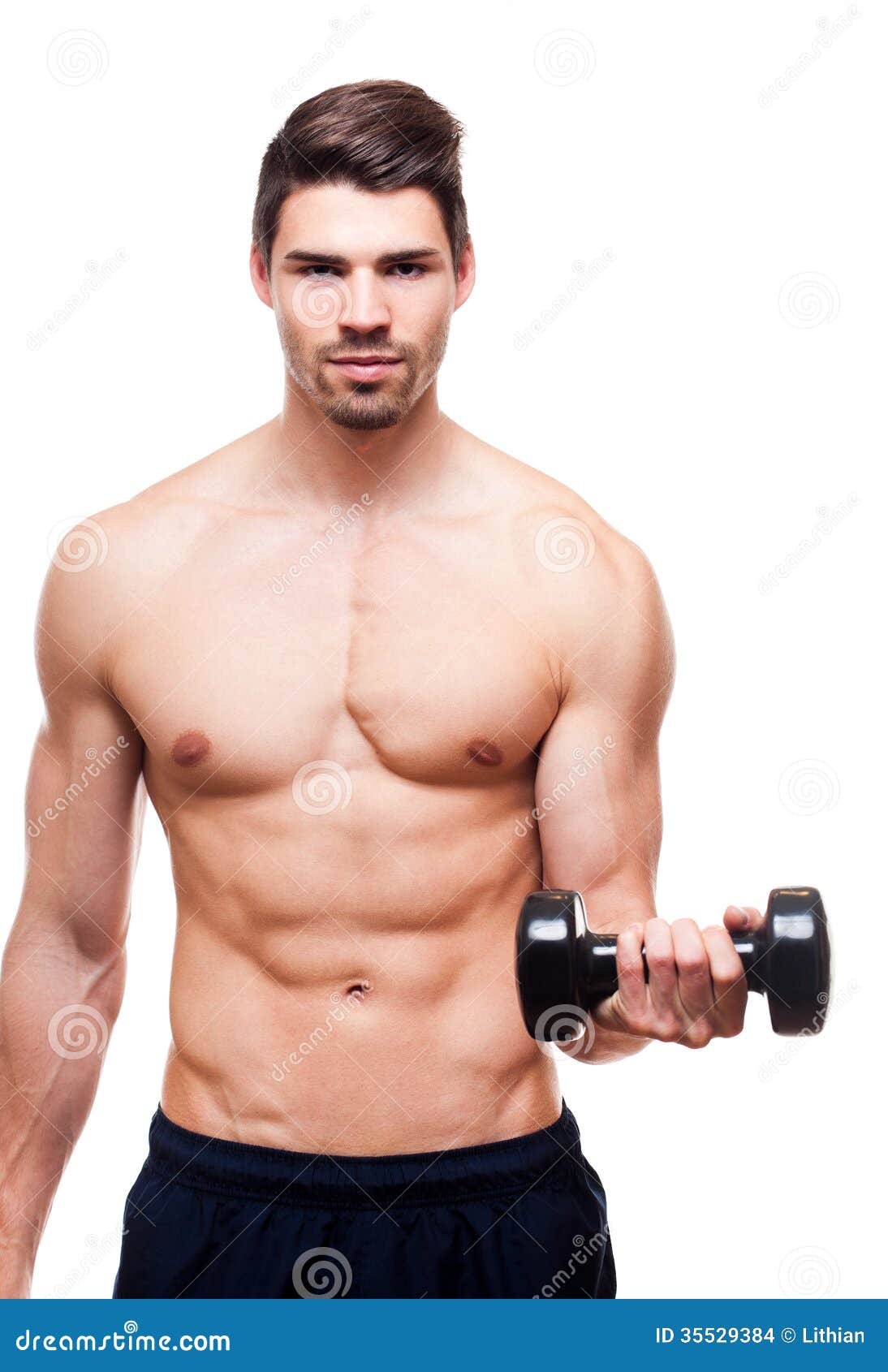 Fit and cool. stock photo. Image of posing, isolated - 35529384