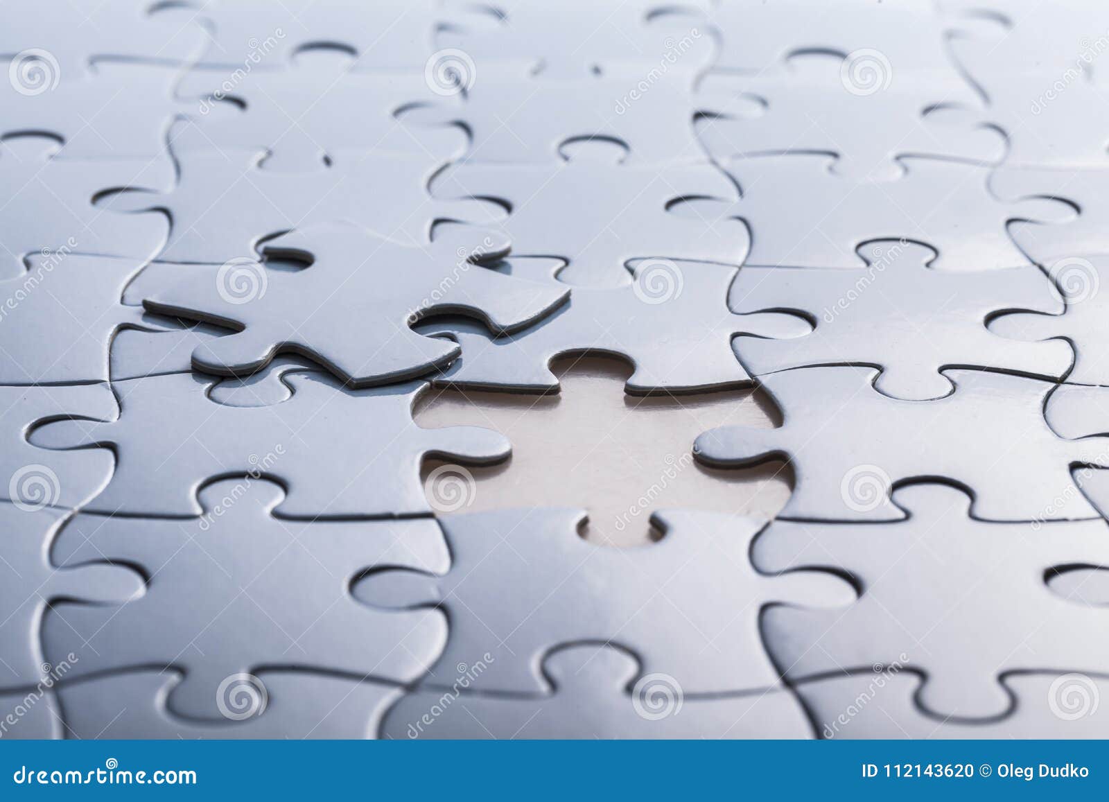 Fitting Last White Puzzle Piece. Concept Image of Stock Photo - Image ...