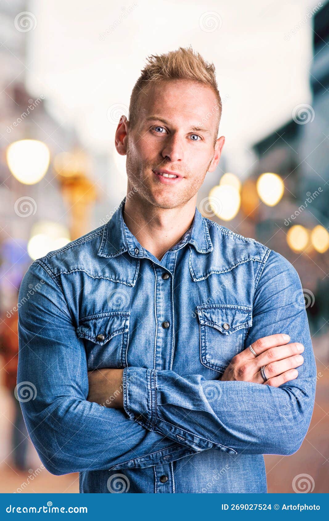 Fit Handsome Young Male Model Posing Confident Stock Photo - Image of ...