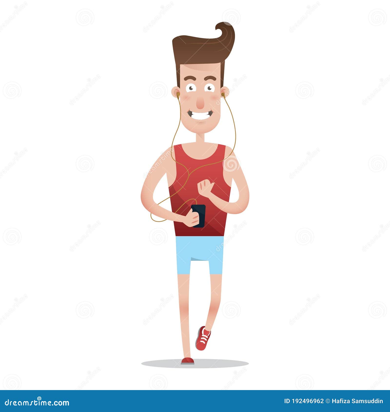 Fit and Healthy Man. Vector Illustration Decorative Design Stock Vector ...