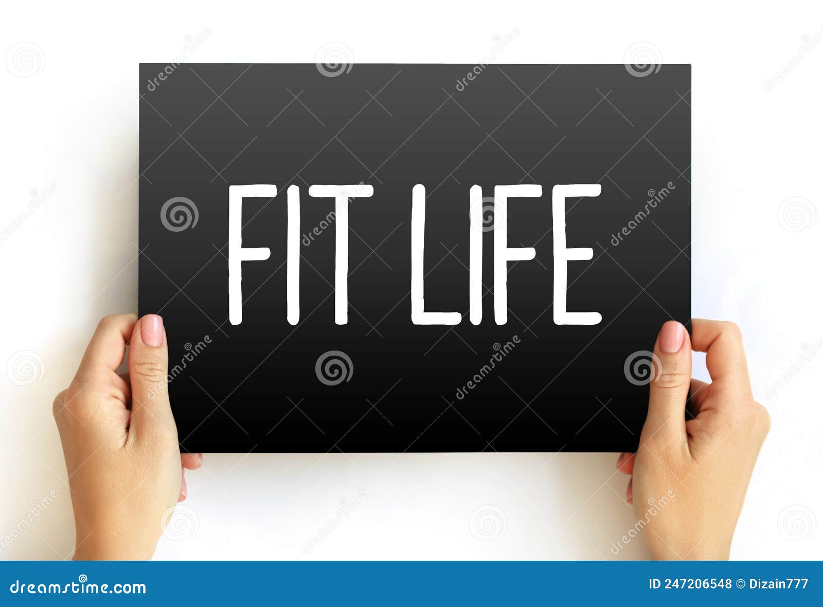 Fit Life Text on Card, Concept Background Stock Photo - Image of ...
