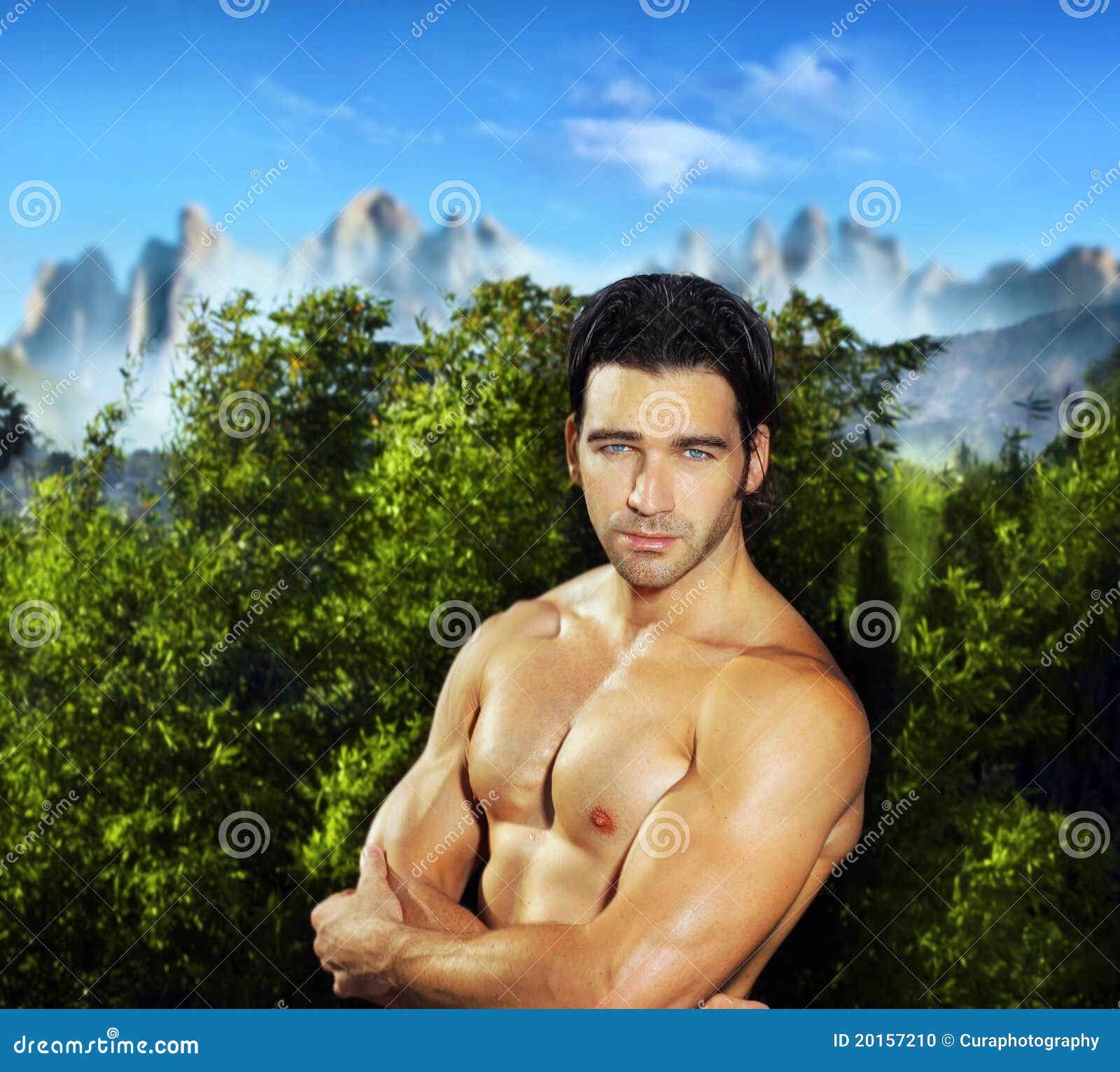 Fit male stock photo. Image of model, scenic, muscle - 20157210