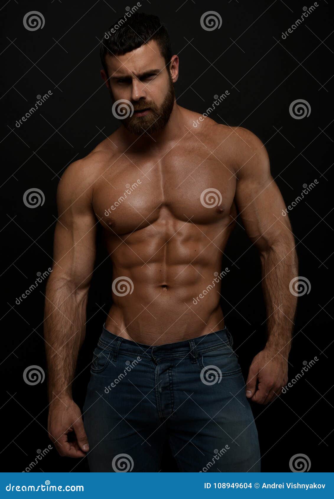 Fit male model stock photo. Image of fitness, hunk, flex - 108949604
