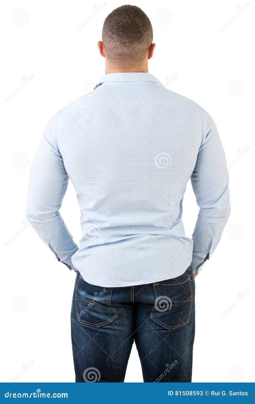 Fit Man from the Back stock image. Image of adult, looking - 81508593