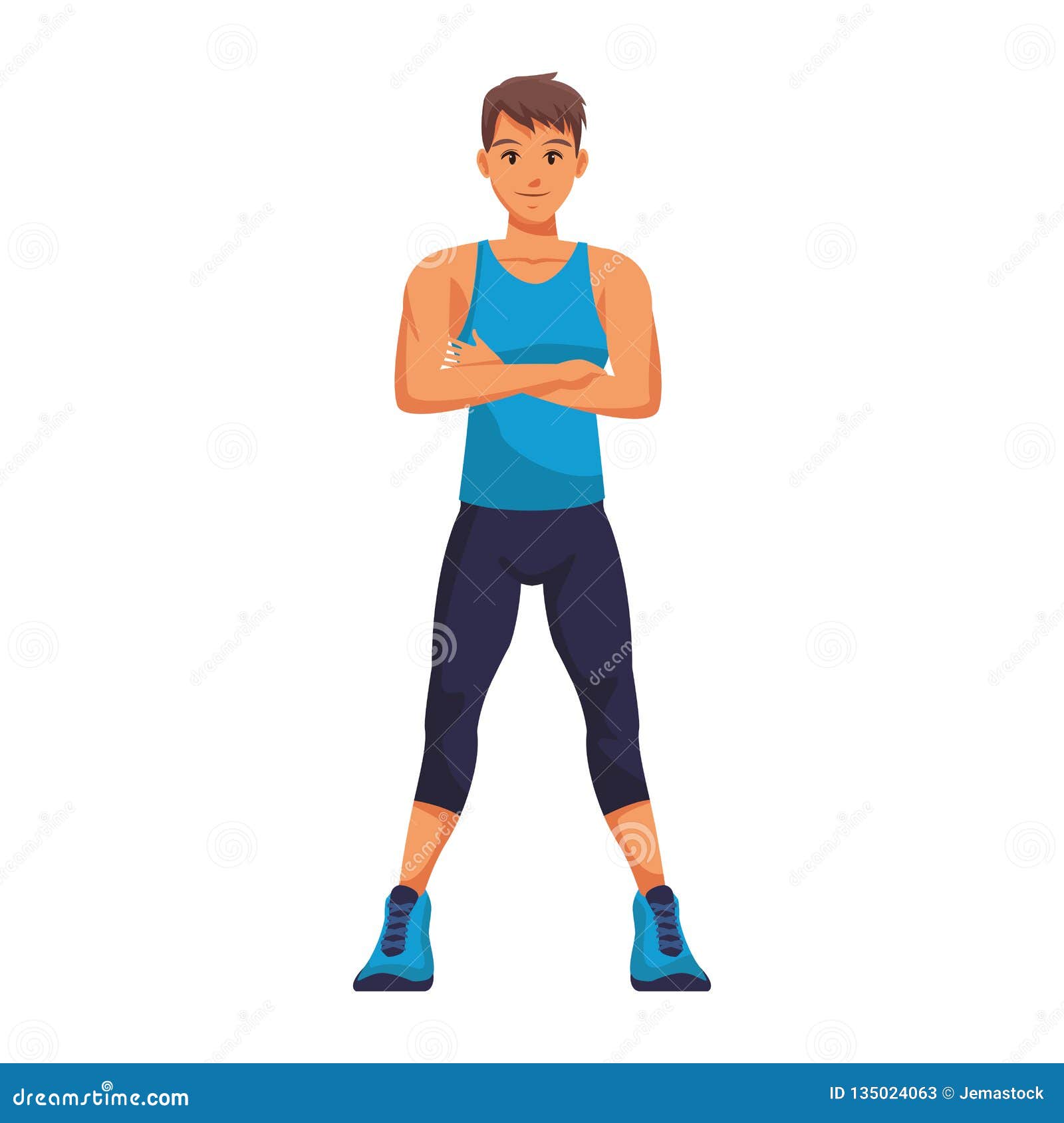 Fit man doing exercise stock vector. Illustration of graphic - 135024063