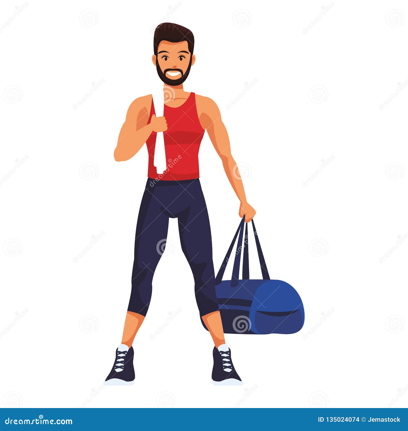 Fit man doing exercise stock vector. Illustration of design - 135024074