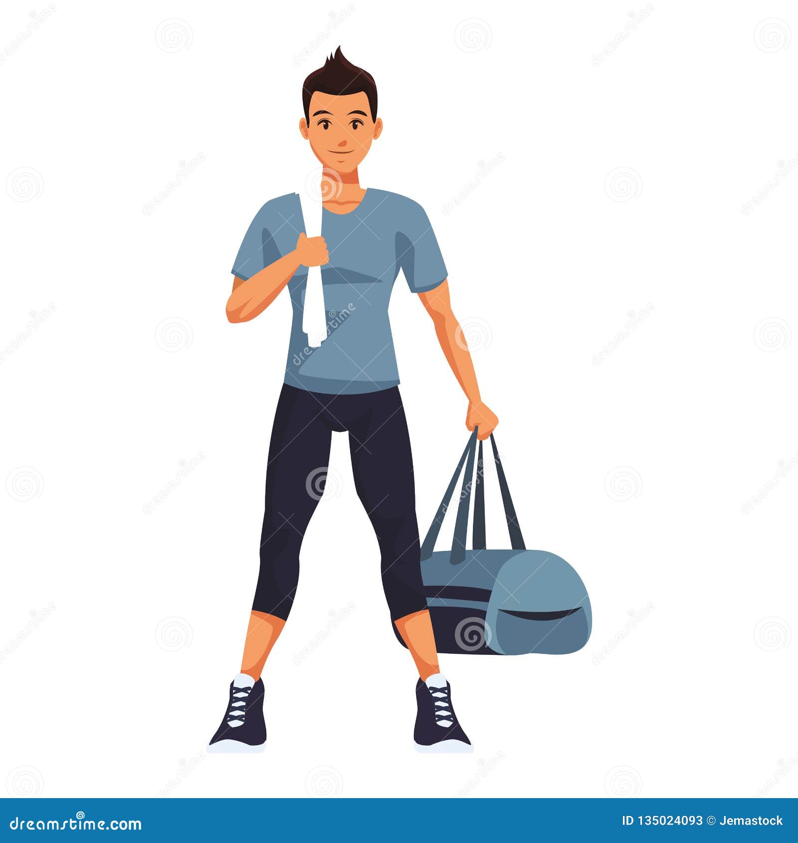 Fit man doing exercise stock vector. Illustration of design - 135024093