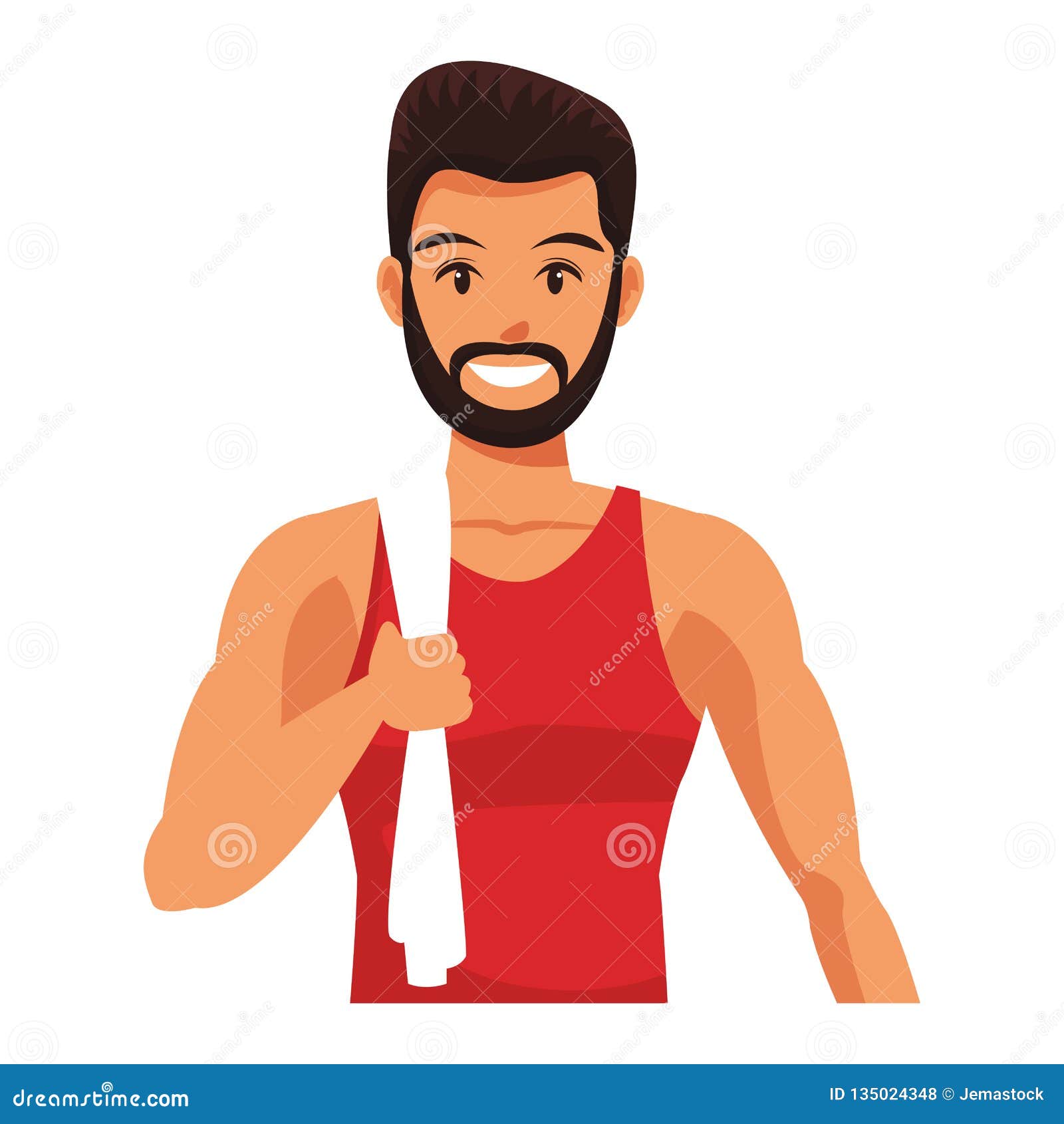 Fit man doing exercise stock vector. Illustration of cartoon - 135024348