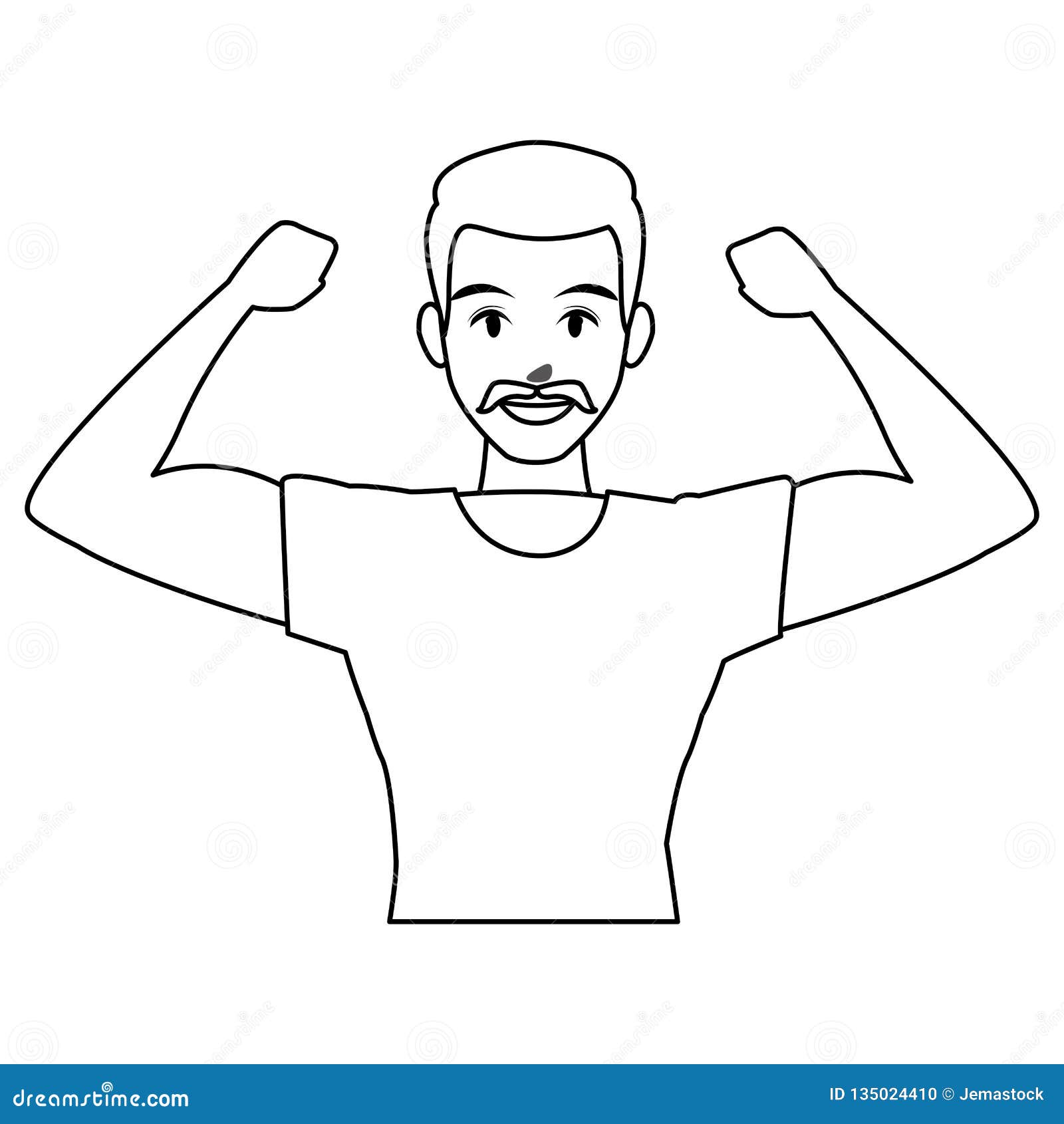Fit man doing exercise stock vector. Illustration of power - 135024410