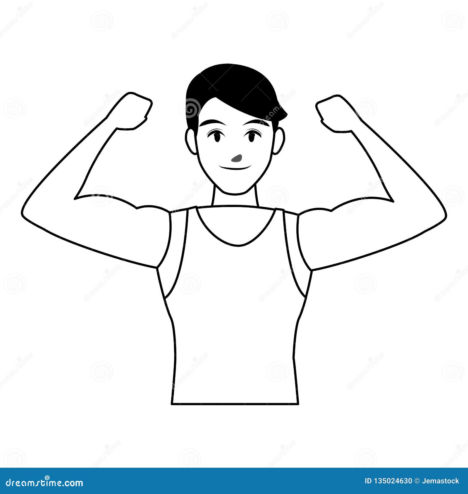 Fit man doing exercise stock vector. Illustration of graphic - 135024630