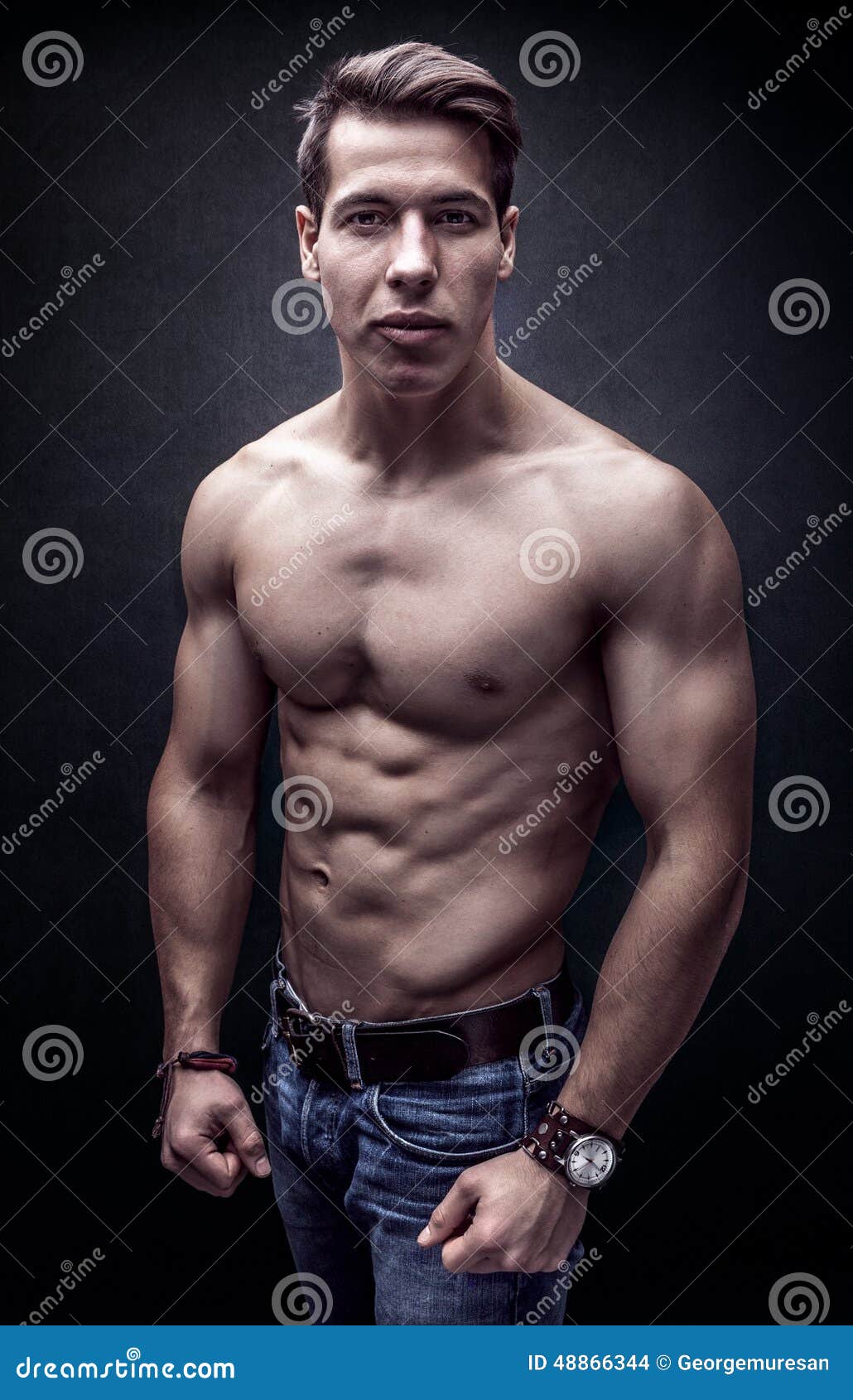 Fit man stock photo. Image of handsome, chest, looking - 48866344