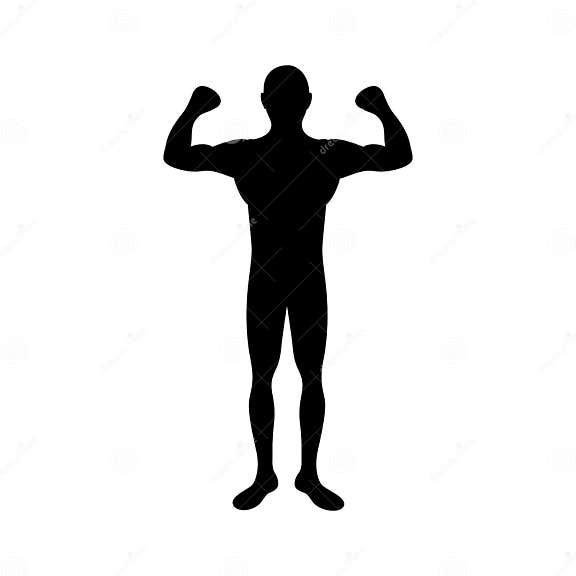 Fit Man Silhouette Icon Image Stock Vector - Illustration of active ...
