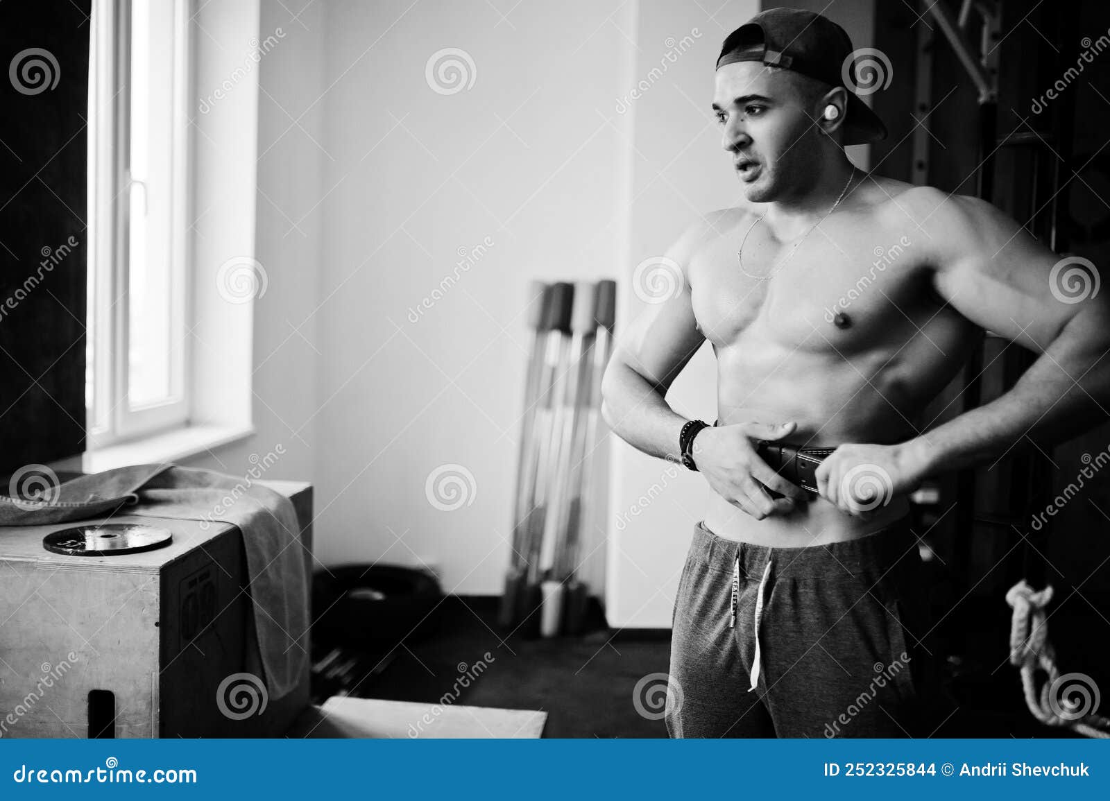 Fit and Muscular Arabian Man Doing Workouts in Gym Stock Photo - Image ...