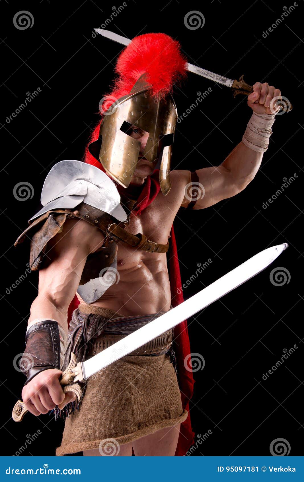 Fit muscular man posing stock image. Image of gladiators - 95097181