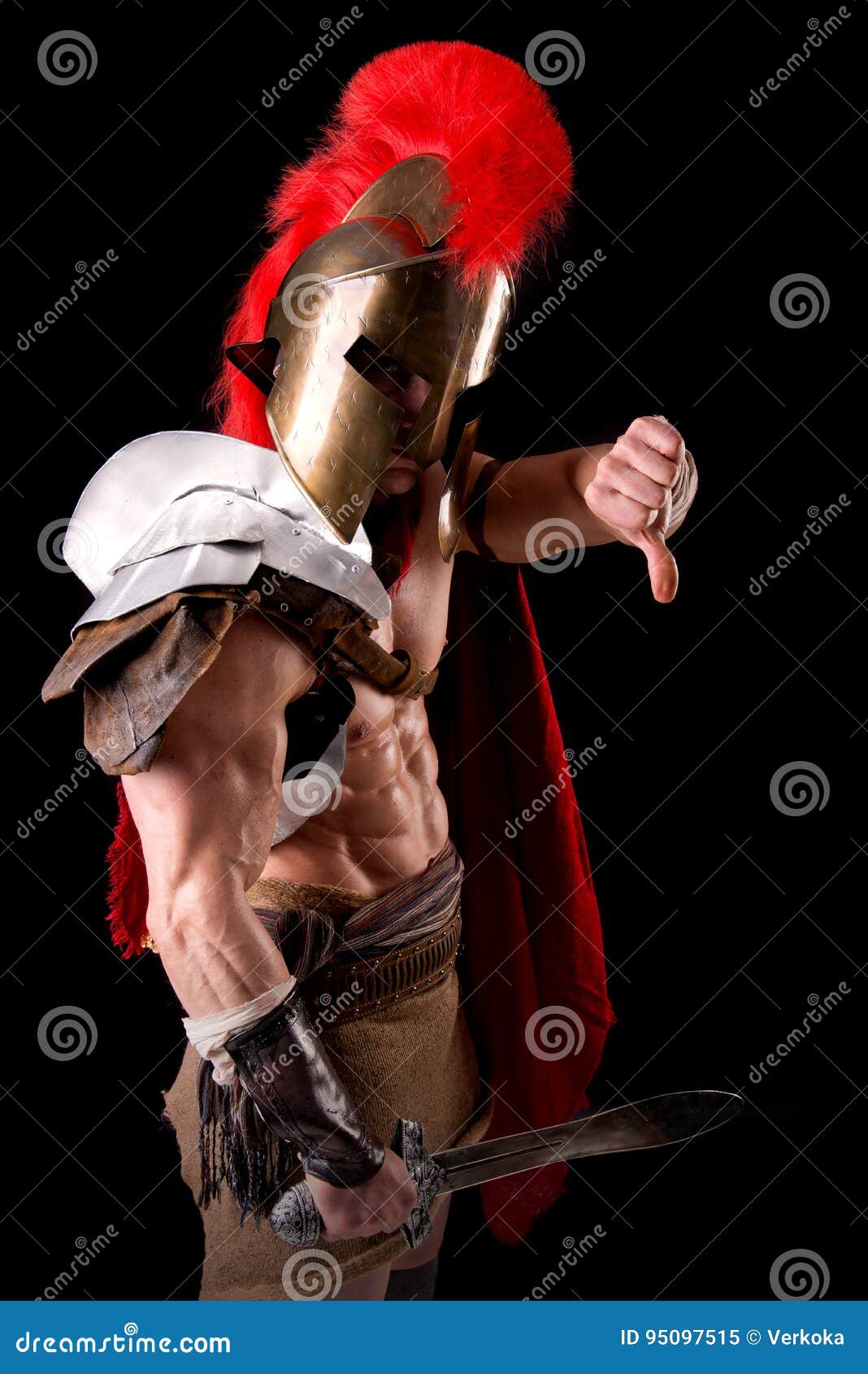 Fit muscular man posing stock image. Image of gladiators - 95097515