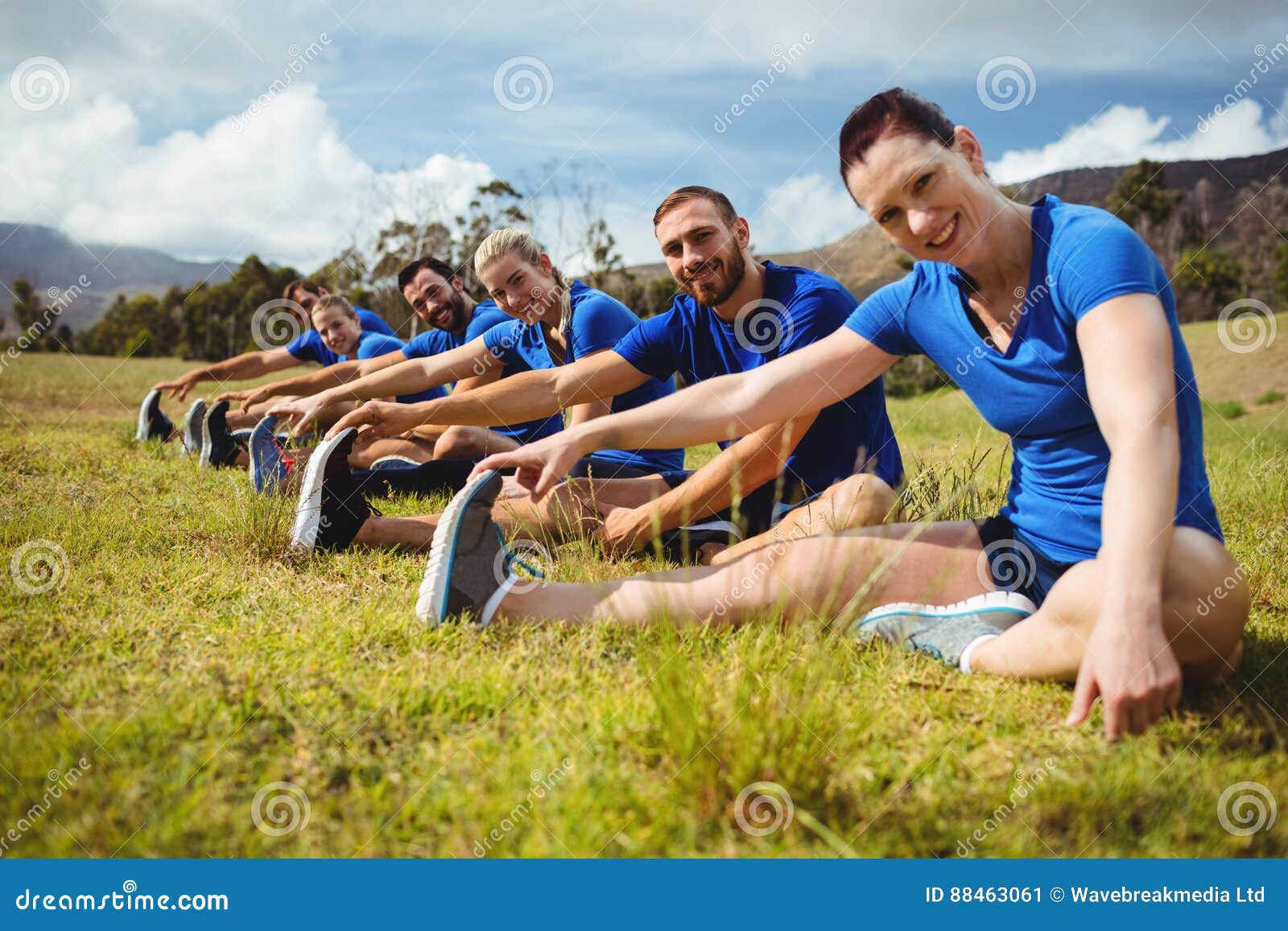 Fit People Exercising in Boot Camp Stock Image - Image of active ...
