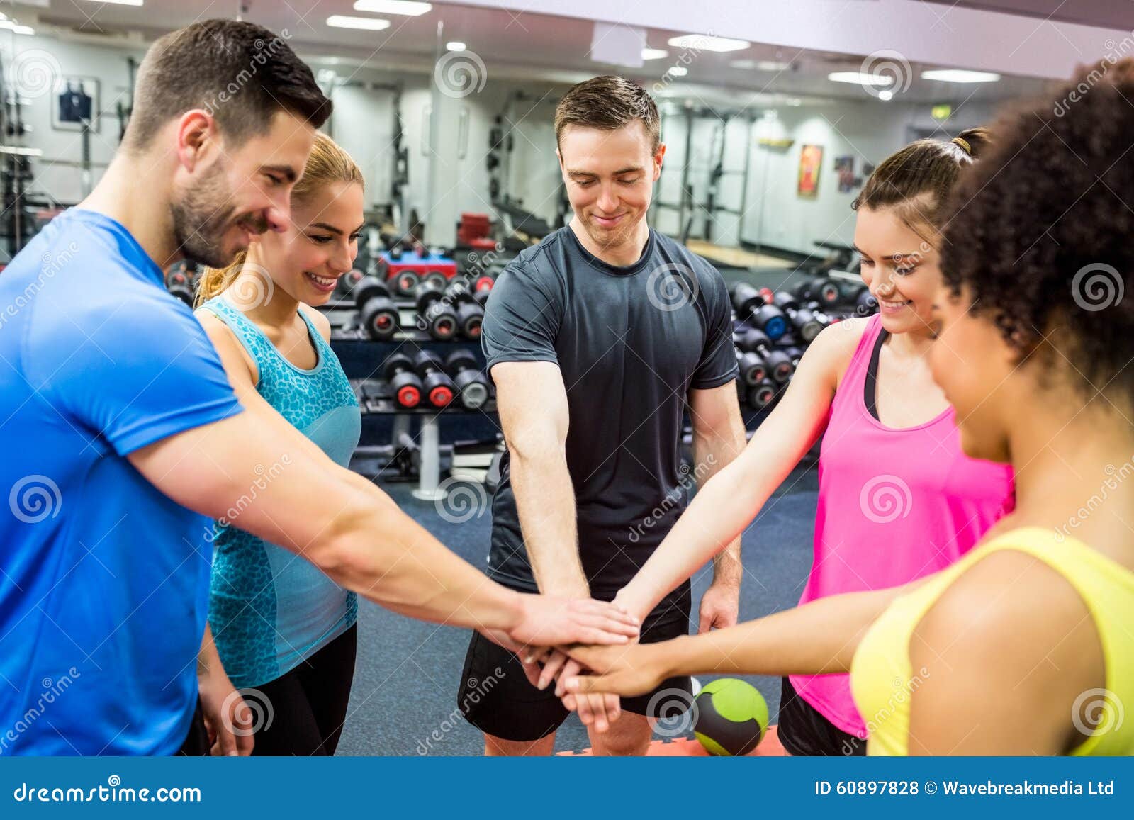 Fit People Putting Their Hands Together Stock Photo - Image of ...