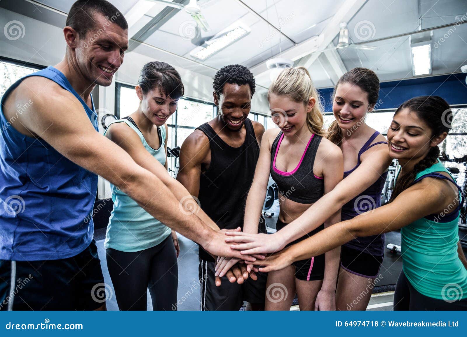 Fit People Putting Their Hands Together Stock Photo - Image of fitness ...