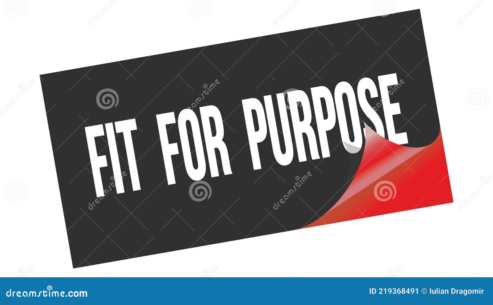 FIT for PURPOSE Text on Black Red Sticker Stamp Stock Illustration ...