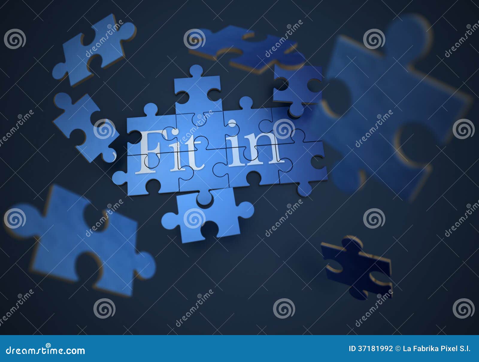 Fit in puzzle stock illustration. Illustration of group - 37181992