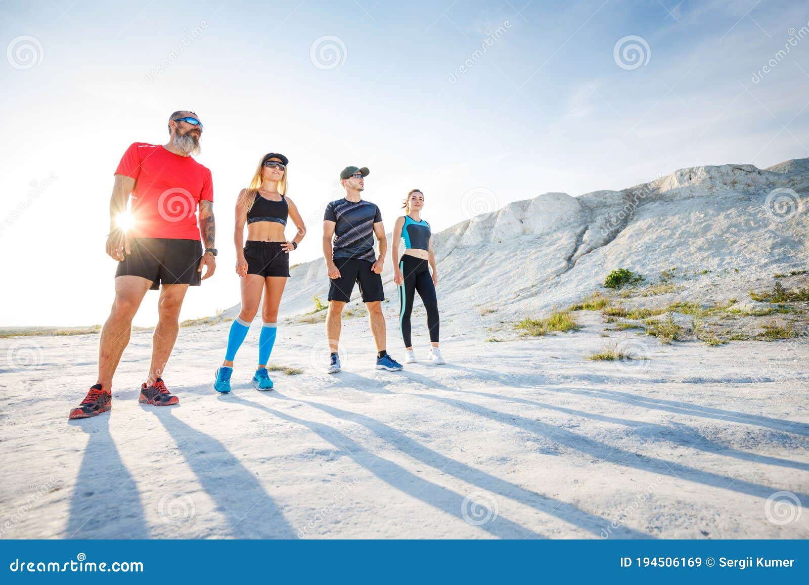 Fit Runners Standing Outdoors before Trail Running Stock Image - Image ...