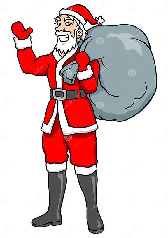 Fit Santa stock vector. Illustration of smile, claus - 12015547