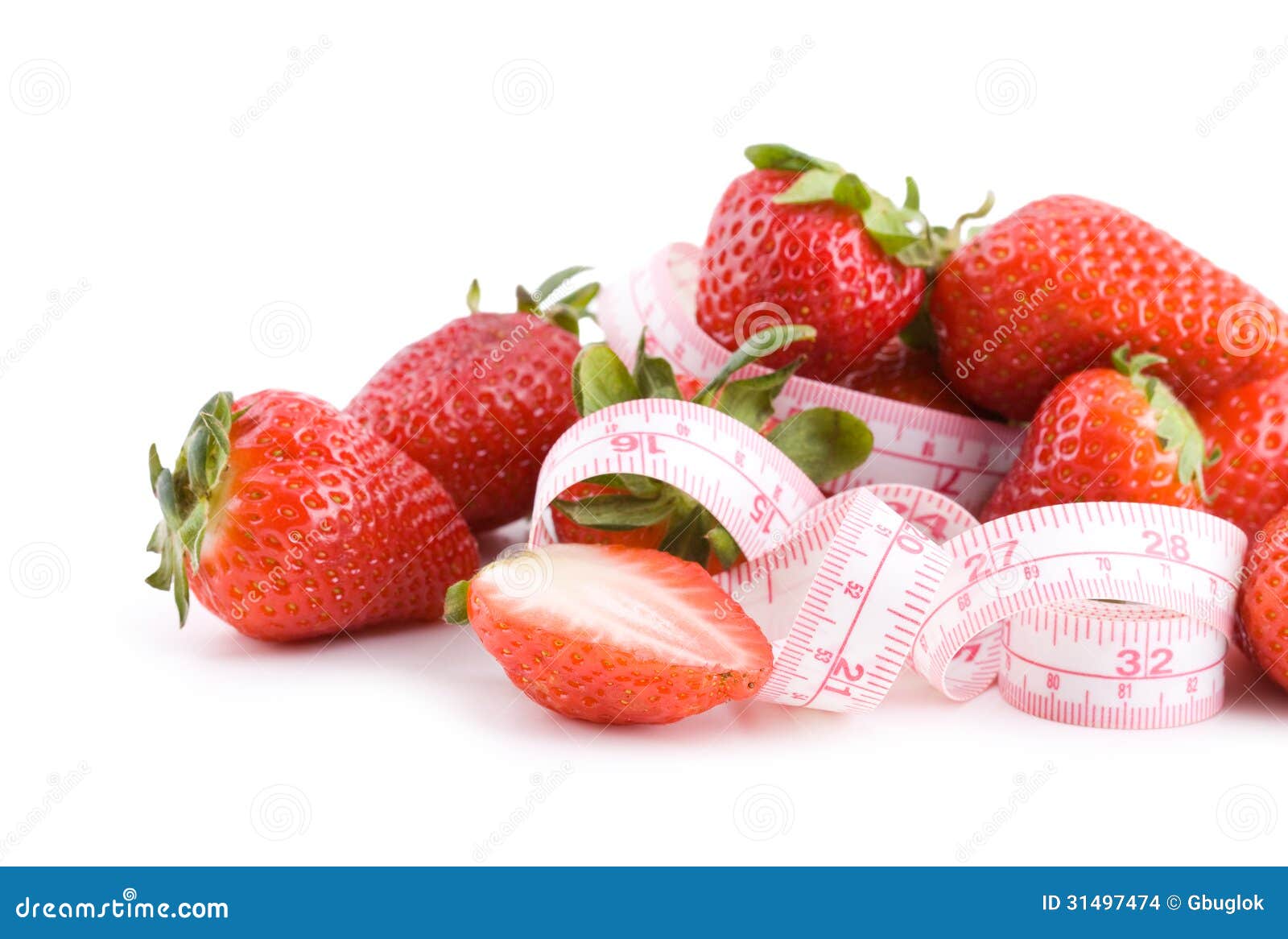 Fit strawberries stock photo. Image of fresh, leaf, measure - 31497474