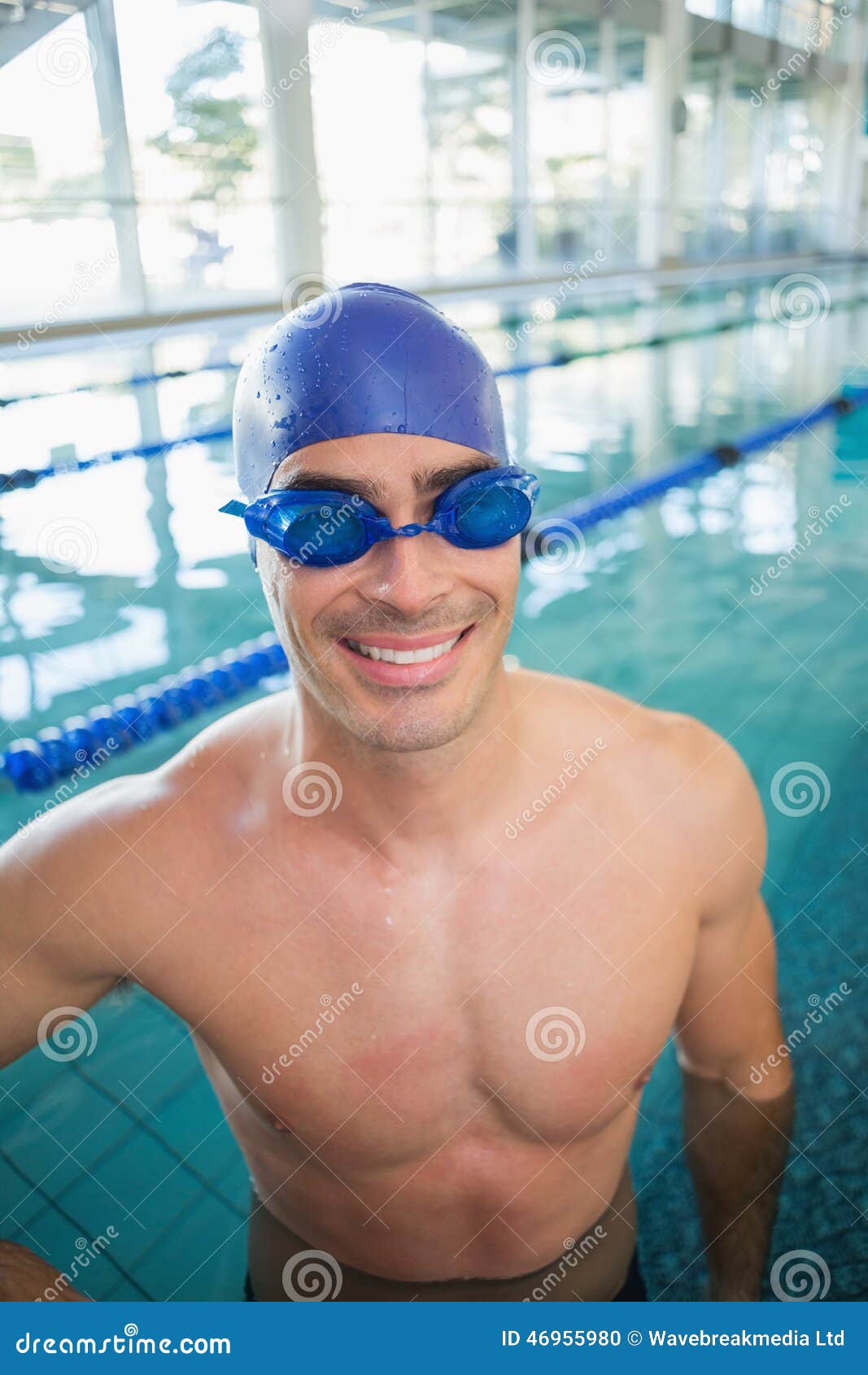Fit Swimmer in Pool at Leisure Center Stock Photo - Image of athlete ...