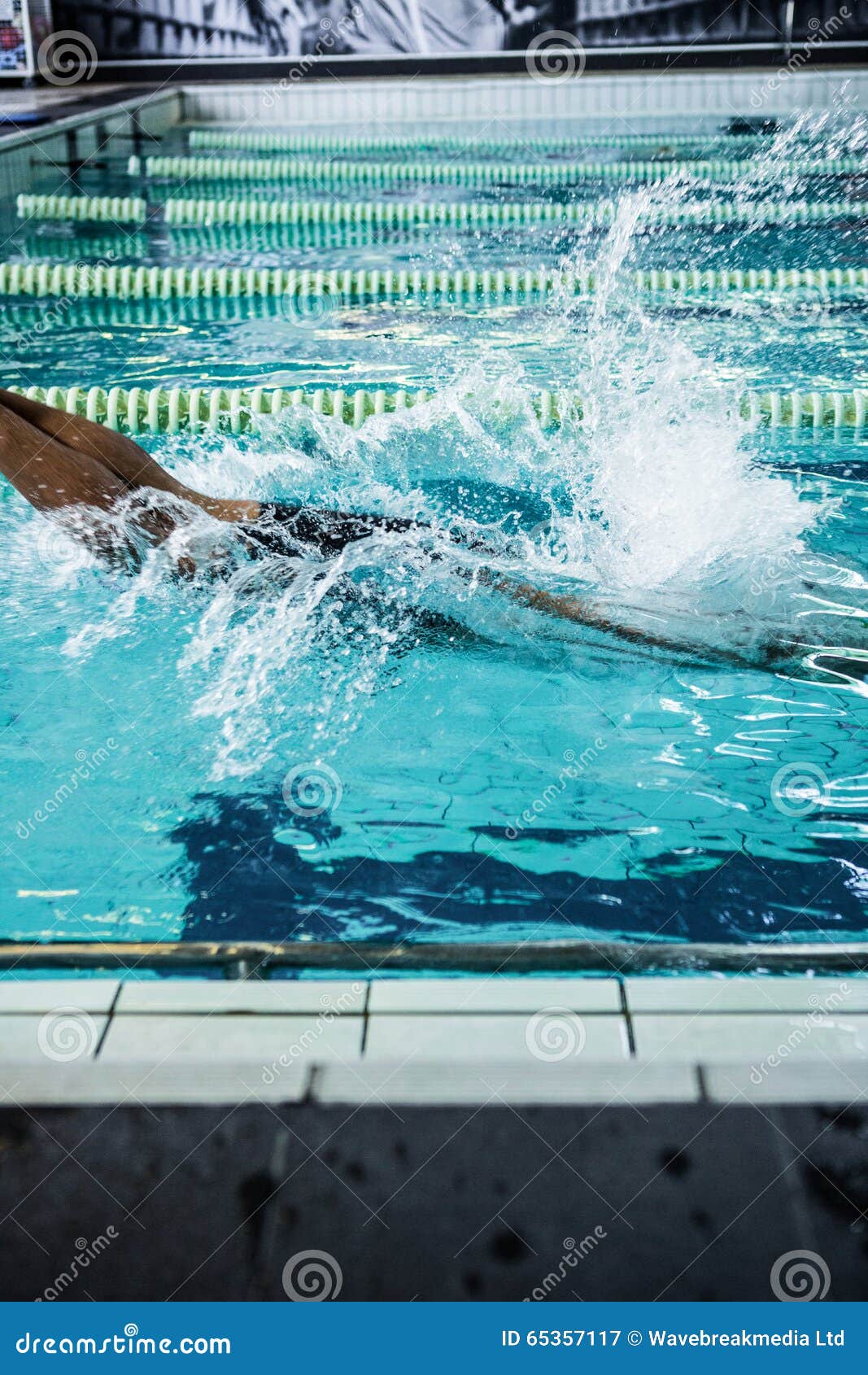 Fit Swimmer about To Dive into the Swimming Pool Stock Image - Image of ...