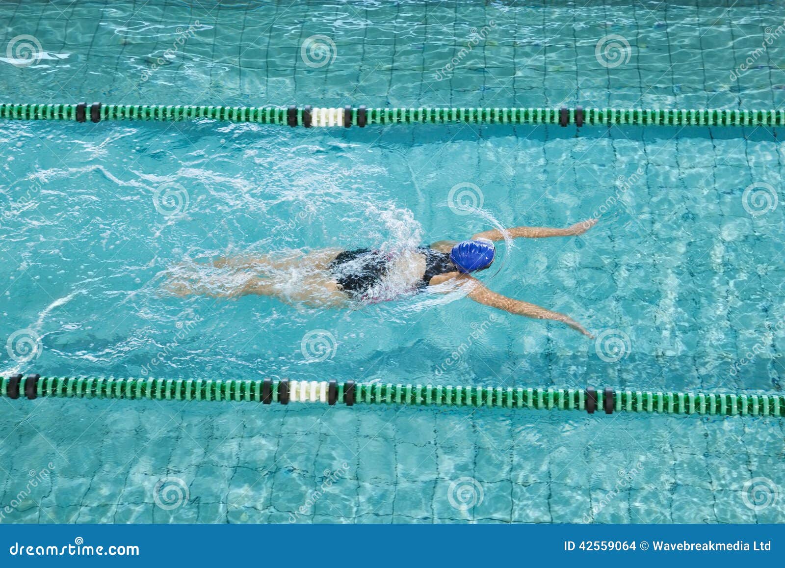 Fit Swimmer Training by Herself Stock Photo - Image of pursuit ...