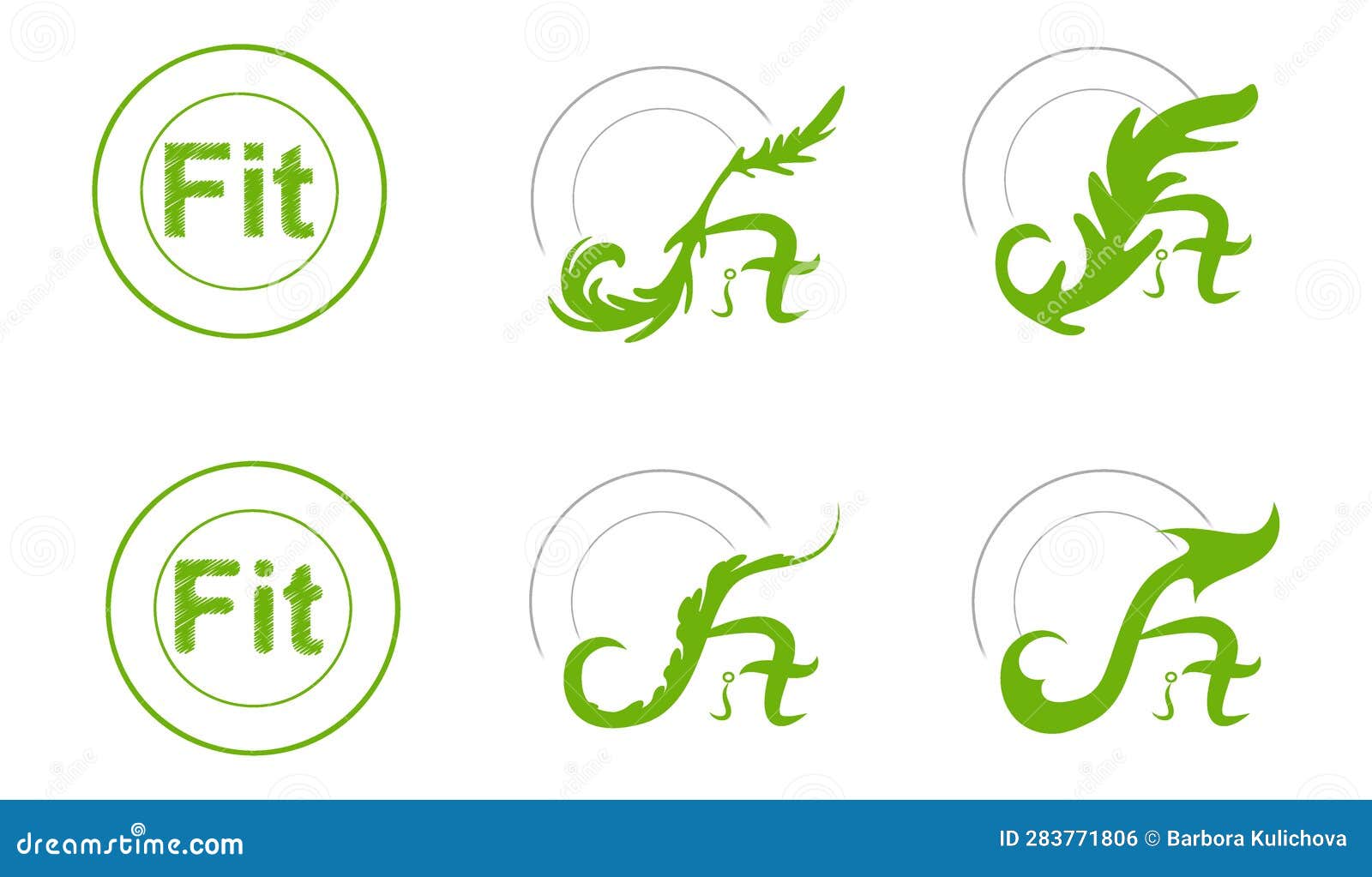 FIT symbol on the plate stock vector. Illustration of diet - 283771806