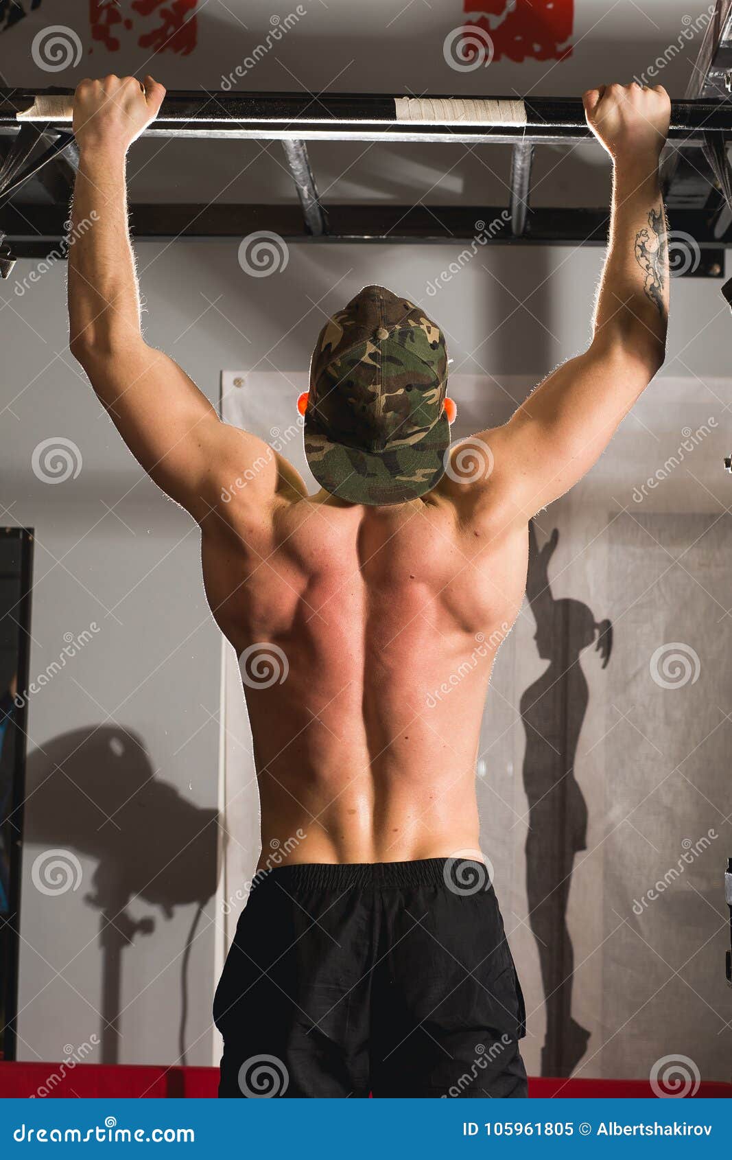Fit Toes To Bar Man Pull-ups Bars Workout Exercise at Gym Stock Image ...