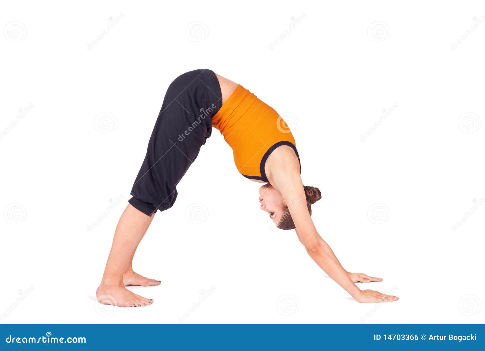 Fit woman Bending Over stock photo. Image of background - 14703366