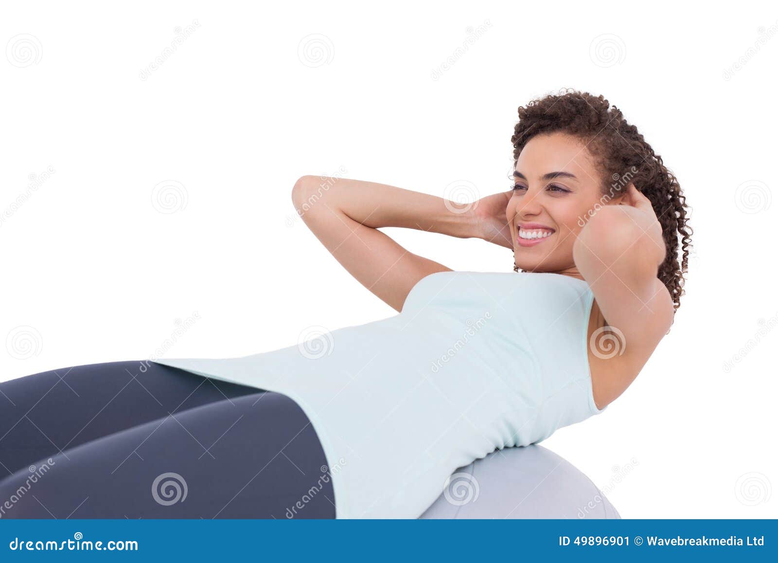 Fit woman doing sit ups stock image. Image of sportswear - 49896901