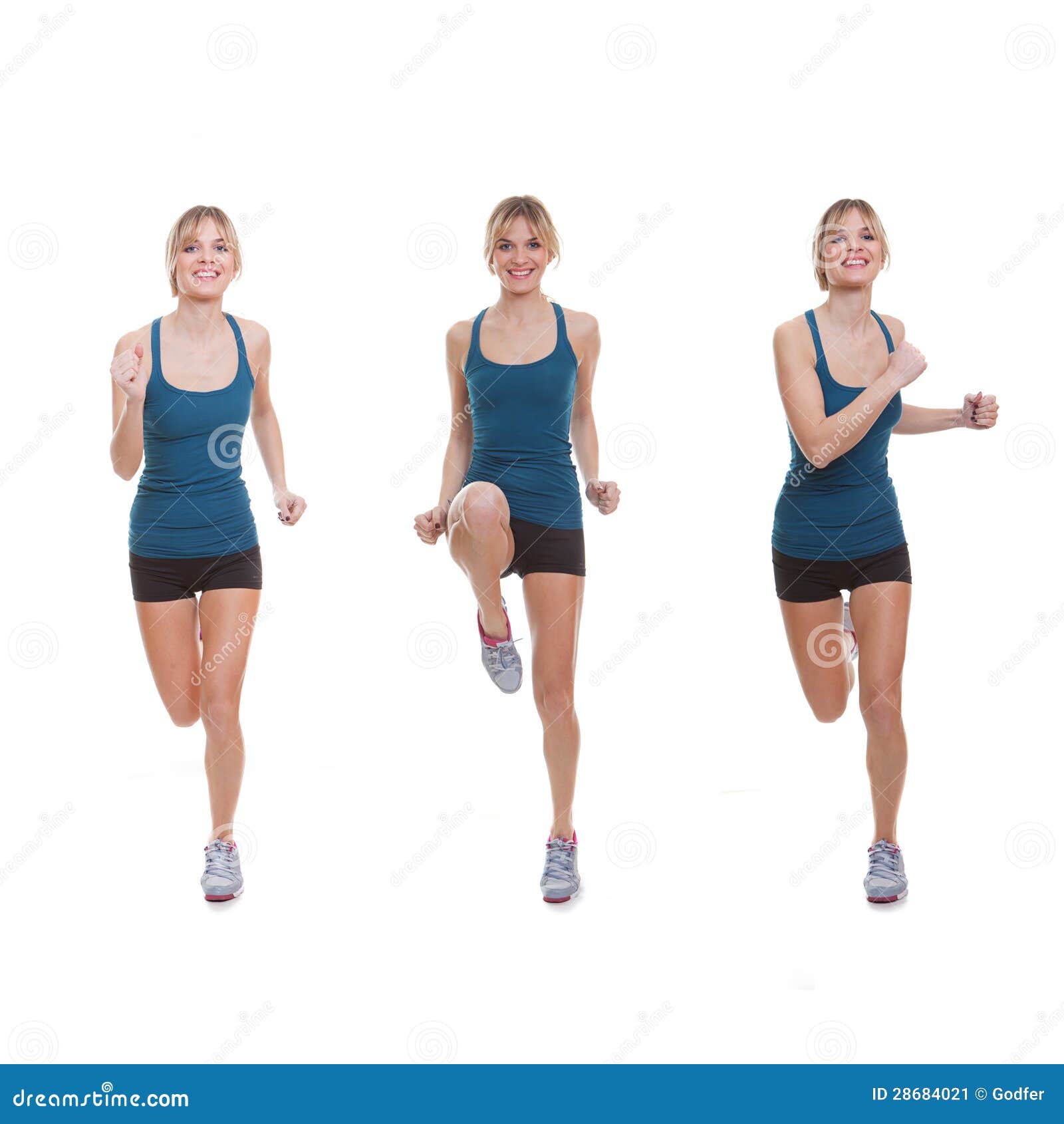 Fit woman exercising stock image. Image of woman, jogging - 28684021