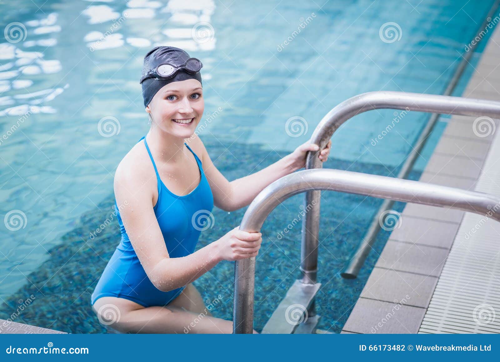 Fit Woman Getting Out of the Water Stock Photo - Image of body, blue ...