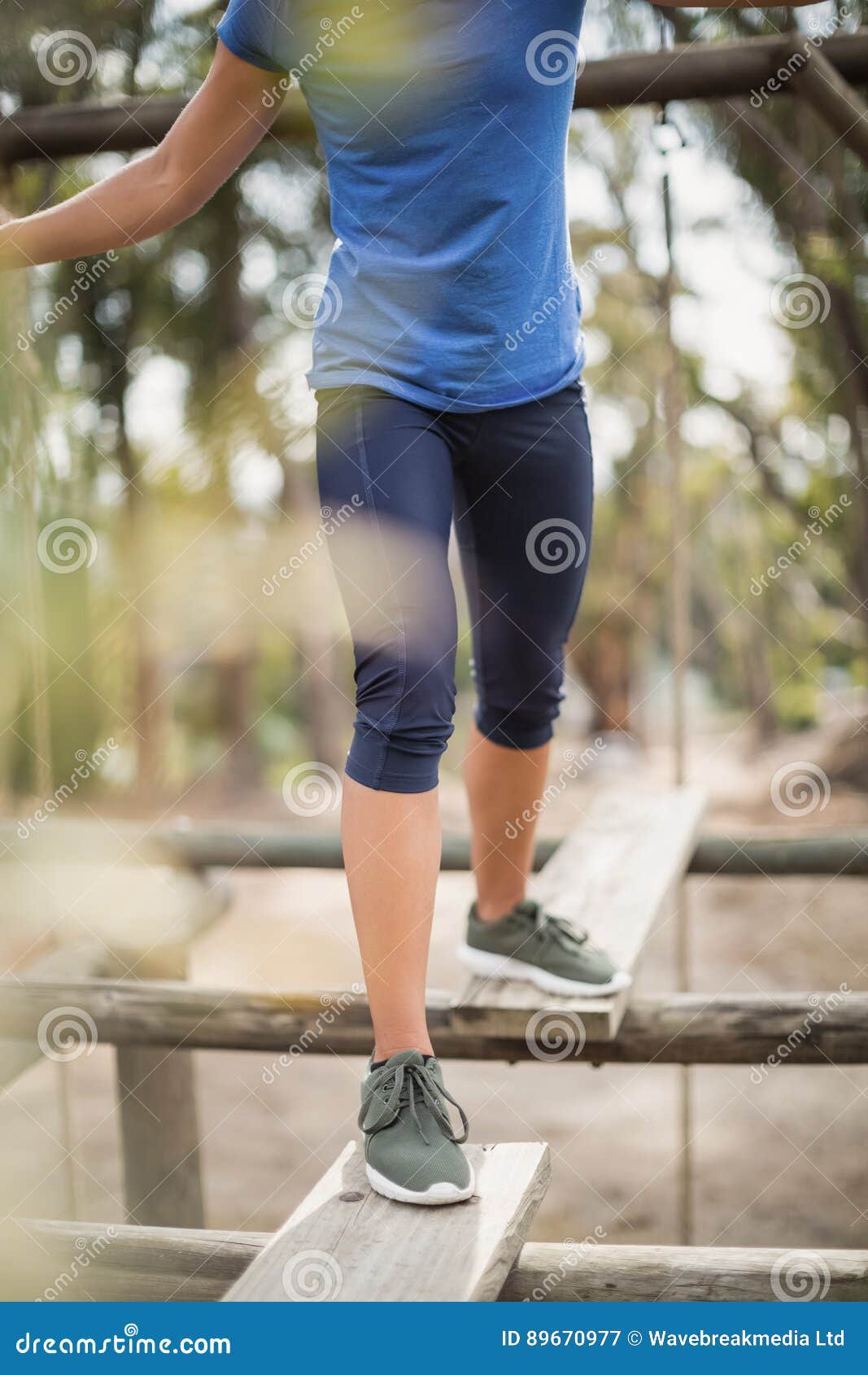 Fit Woman during Obstacle Course Training Stock Image - Image of ...
