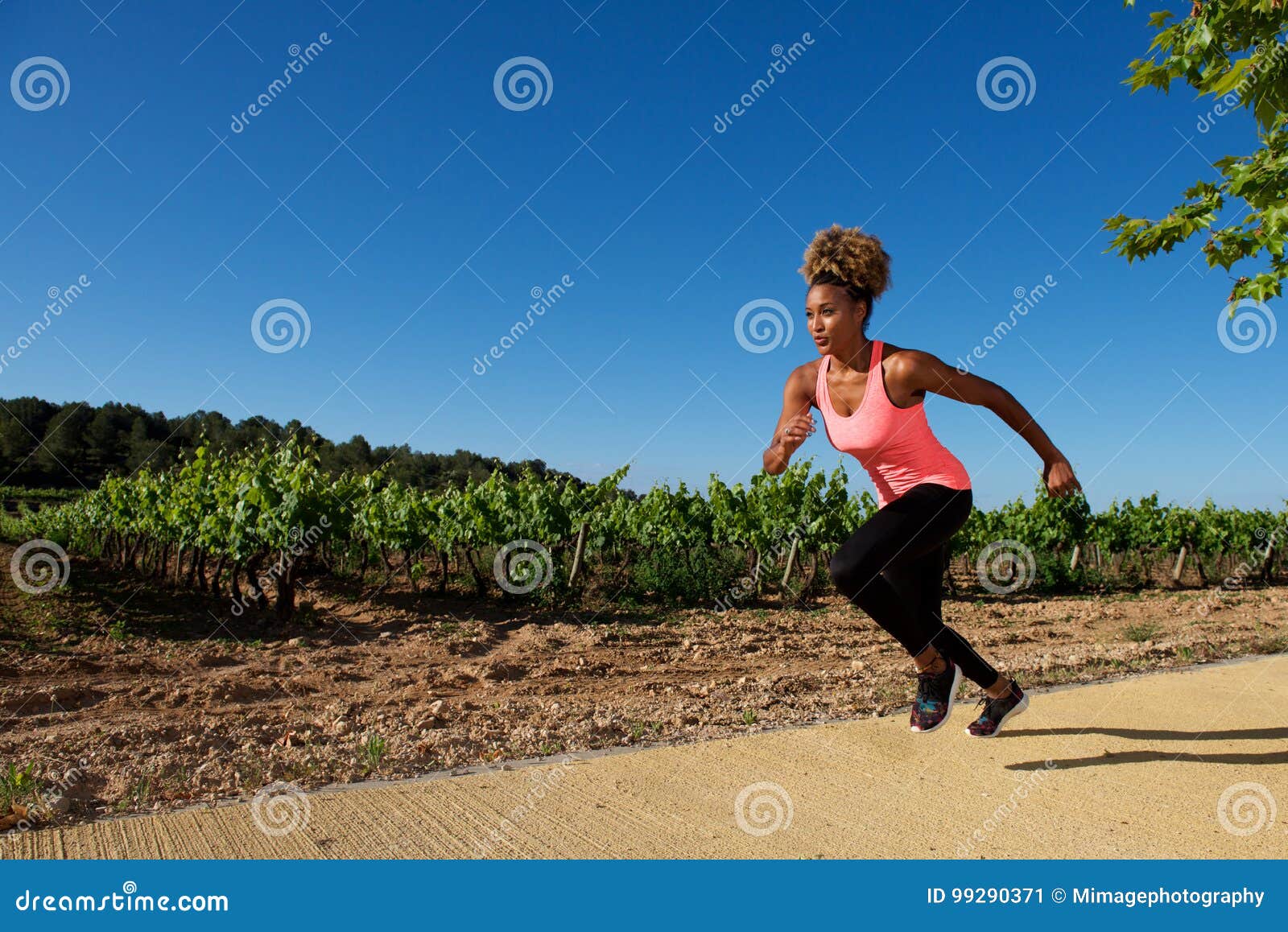 Fit Woman Running Fast Outdoors Stock Image - Image of beautiful ...