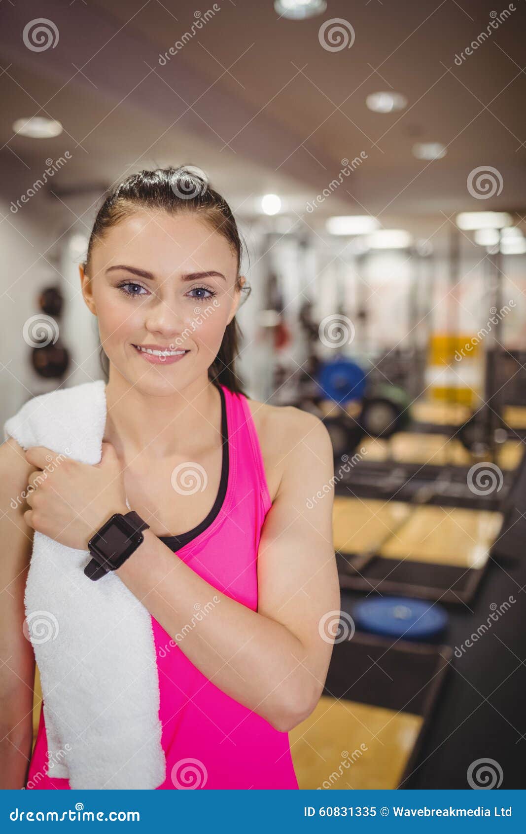Fit Woman Smiling at Camera Stock Image - Image of female, shape: 60831335