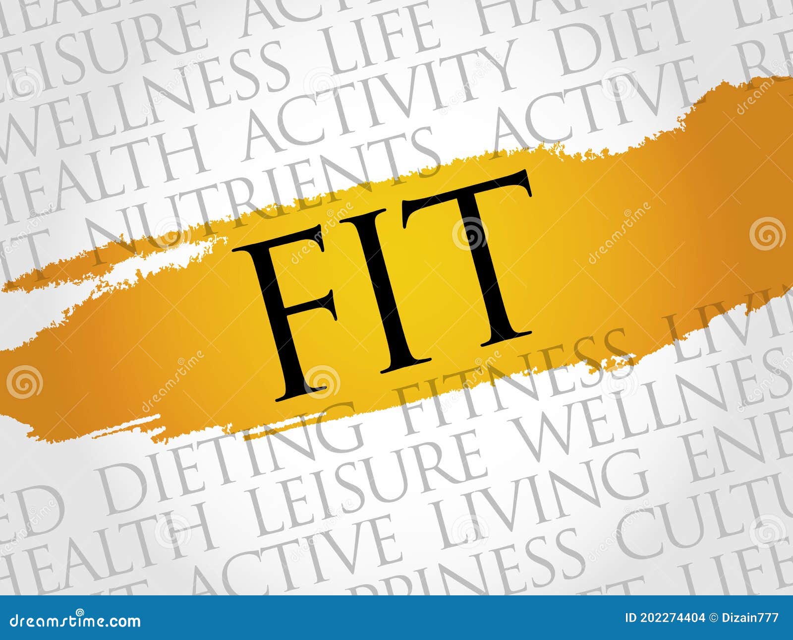 Fit word cloud stock illustration. Illustration of cloud - 202274404