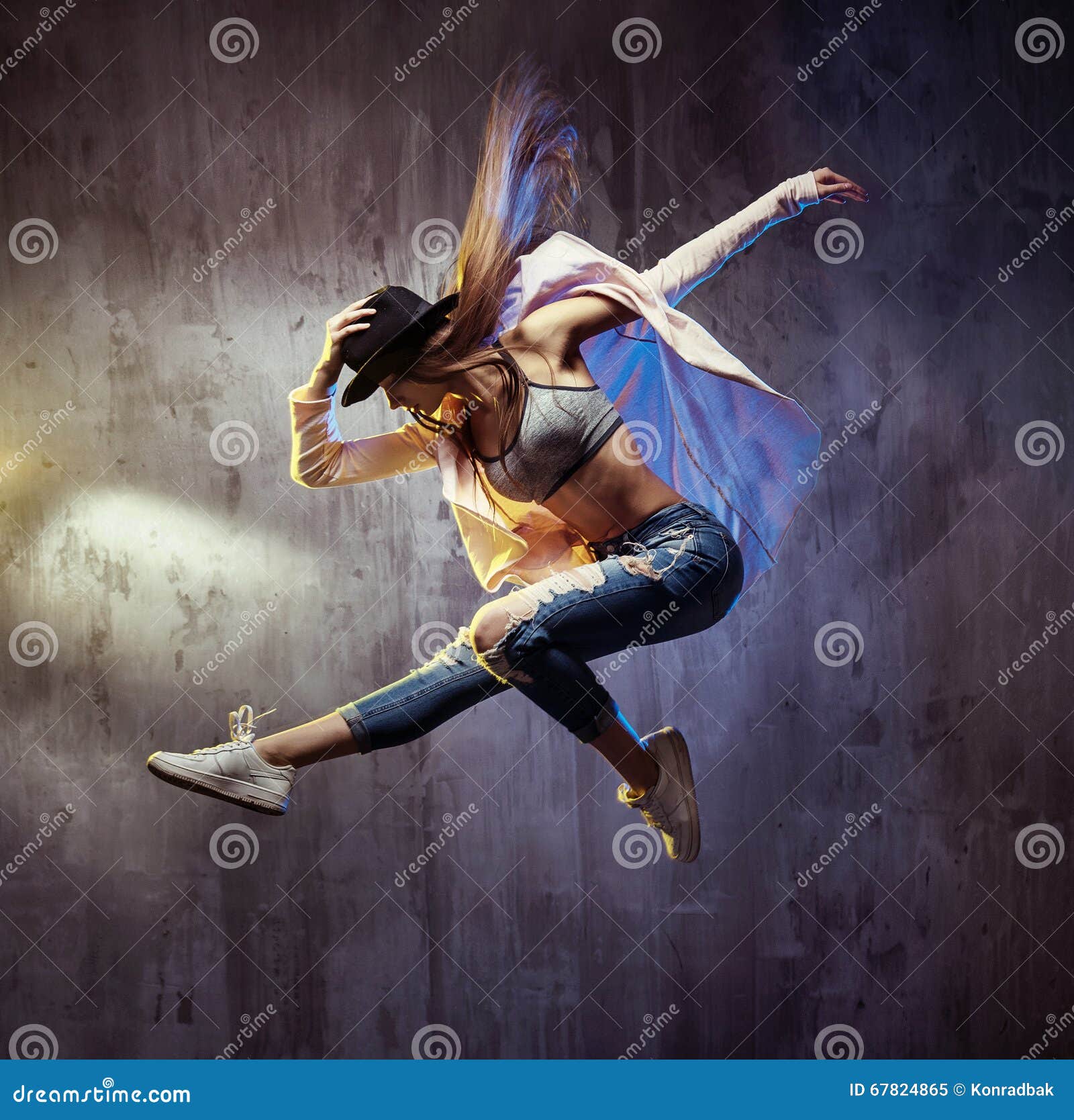 Fit Young Dancer during the Performance Stock Image - Image of movement ...