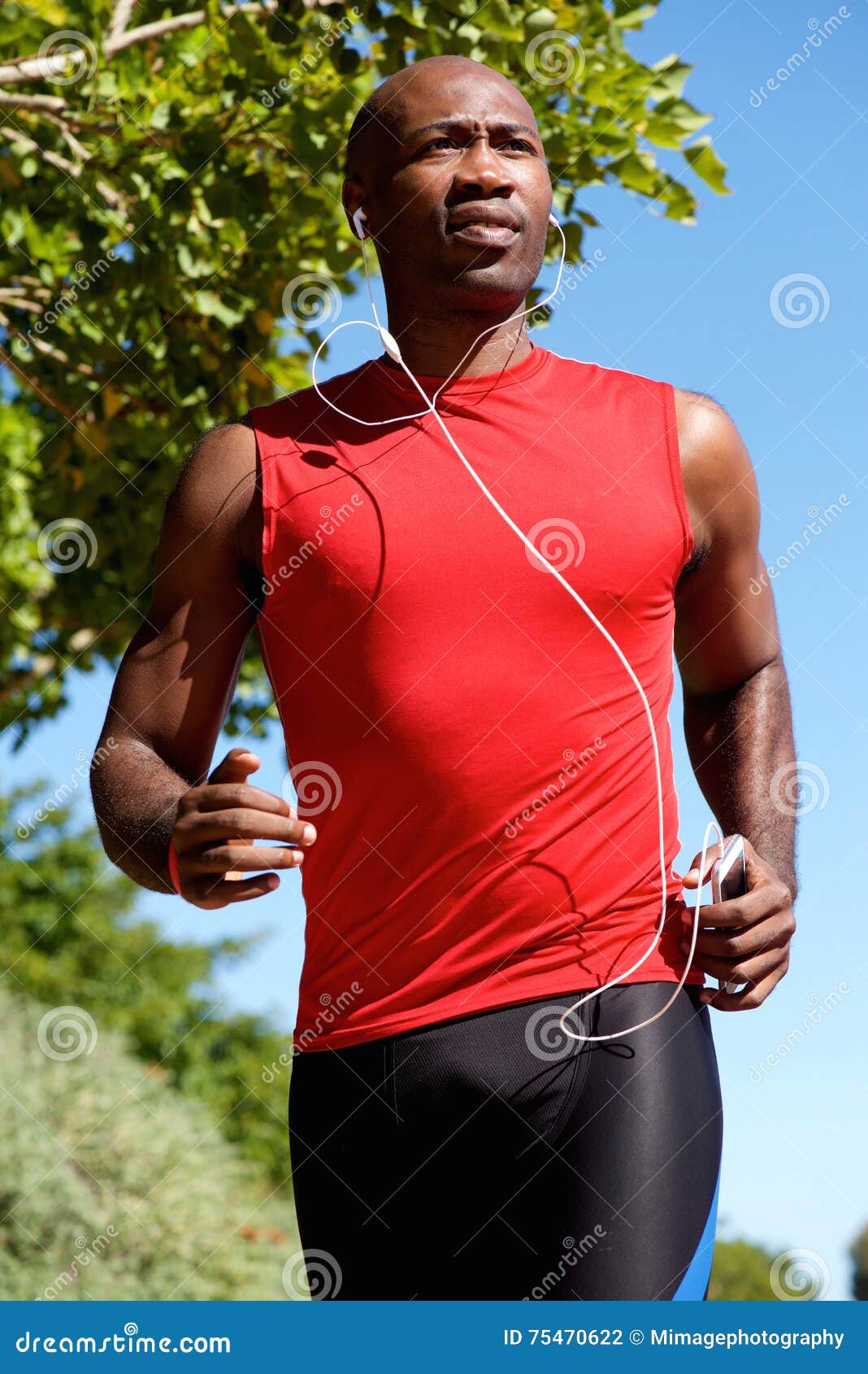 Fit Young Man Running Outside Stock Photo - Image of healthy, lifestyle ...